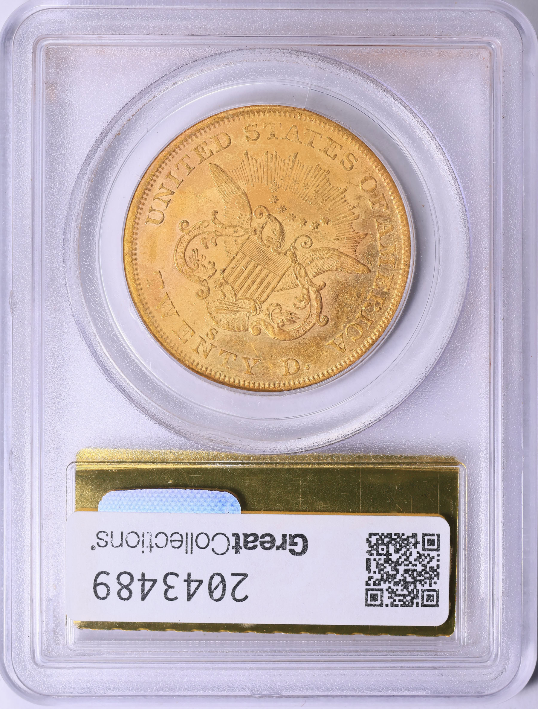 1856-S Liberty Gold Double Eagle Shipwreck S.S. Central America ...