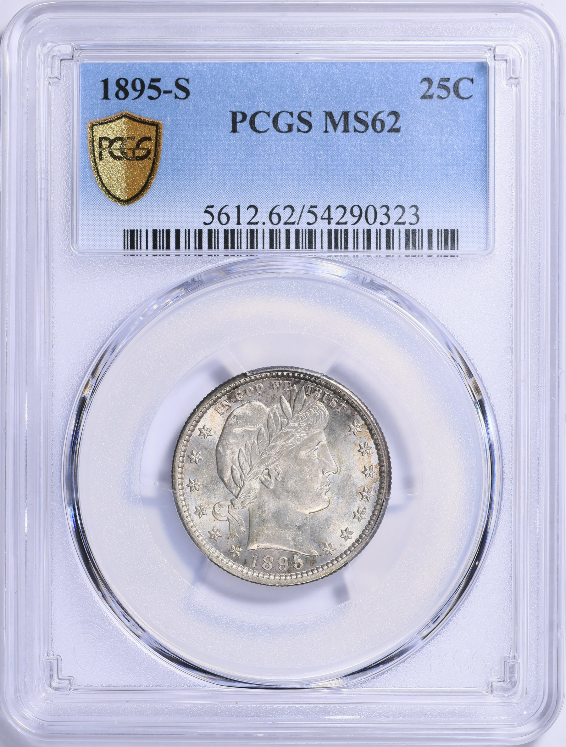 1895-S Barber Quarter PCGS MS-62 (Toned) (Item 2043795 ...