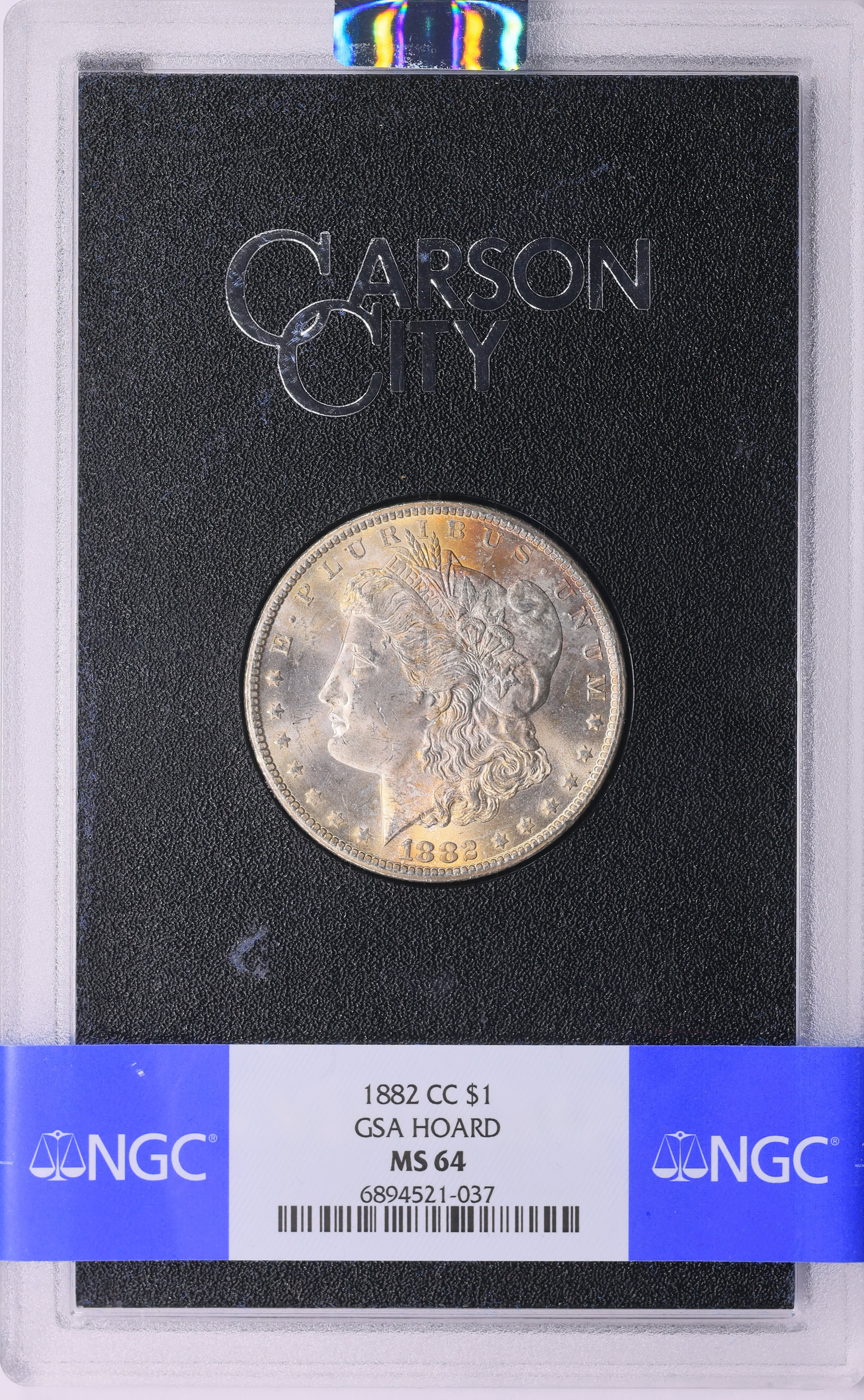 1882-CC Morgan Silver Dollar GSA Hoard NGC MS-64 (GSA Holder) (With GSA ...