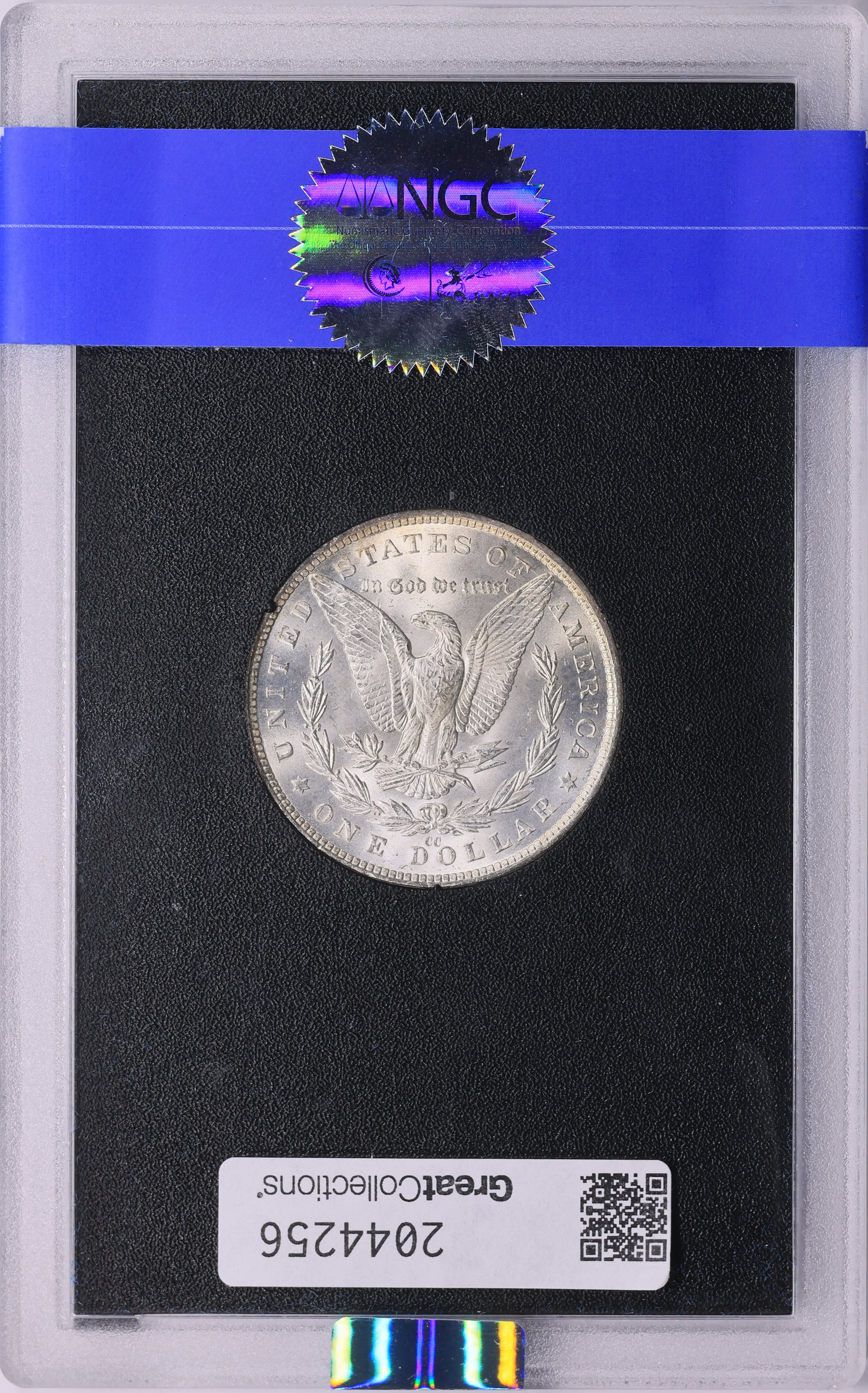 1882-CC Morgan Silver Dollar GSA Hoard NGC MS-64 (GSA Holder) (With GSA ...