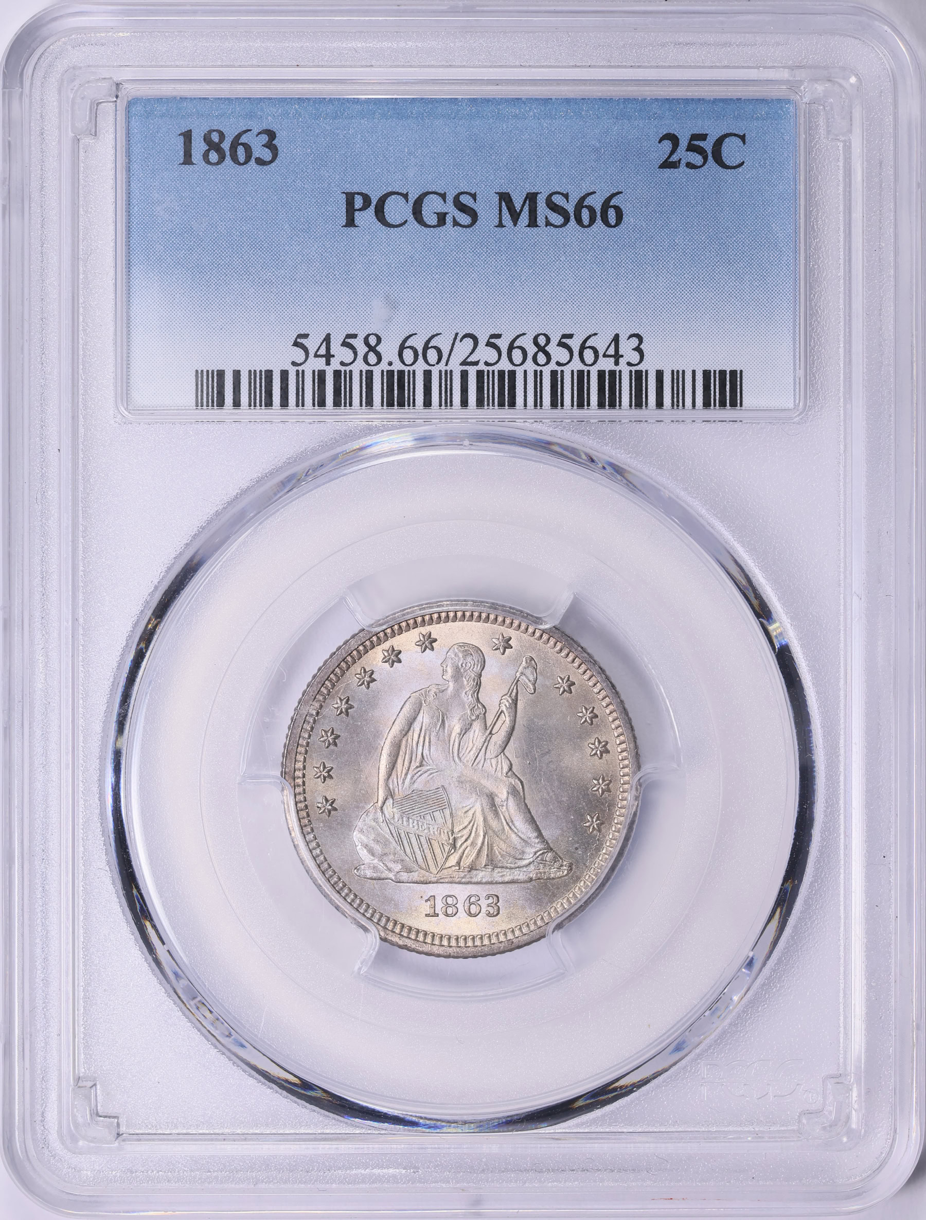1863 Seated Liberty Quarter PCGS MS-66 (Toned) (Item 2044425 ...