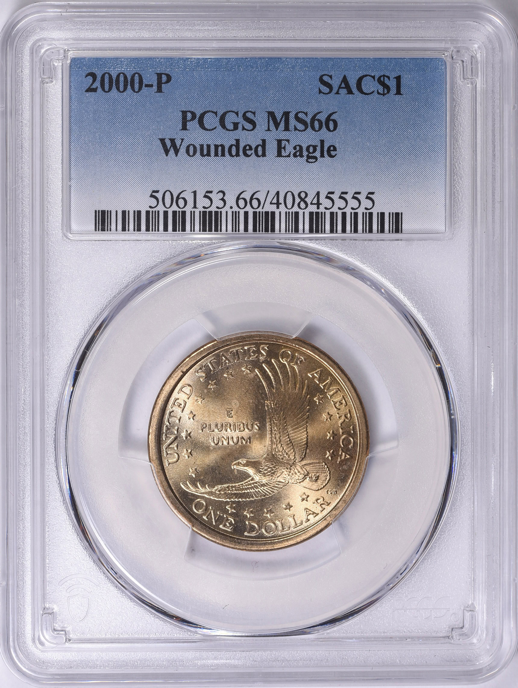 2000-P Sacagawea Dollar Wounded Eagle PCGS MS-66 (Item 2044787 ...