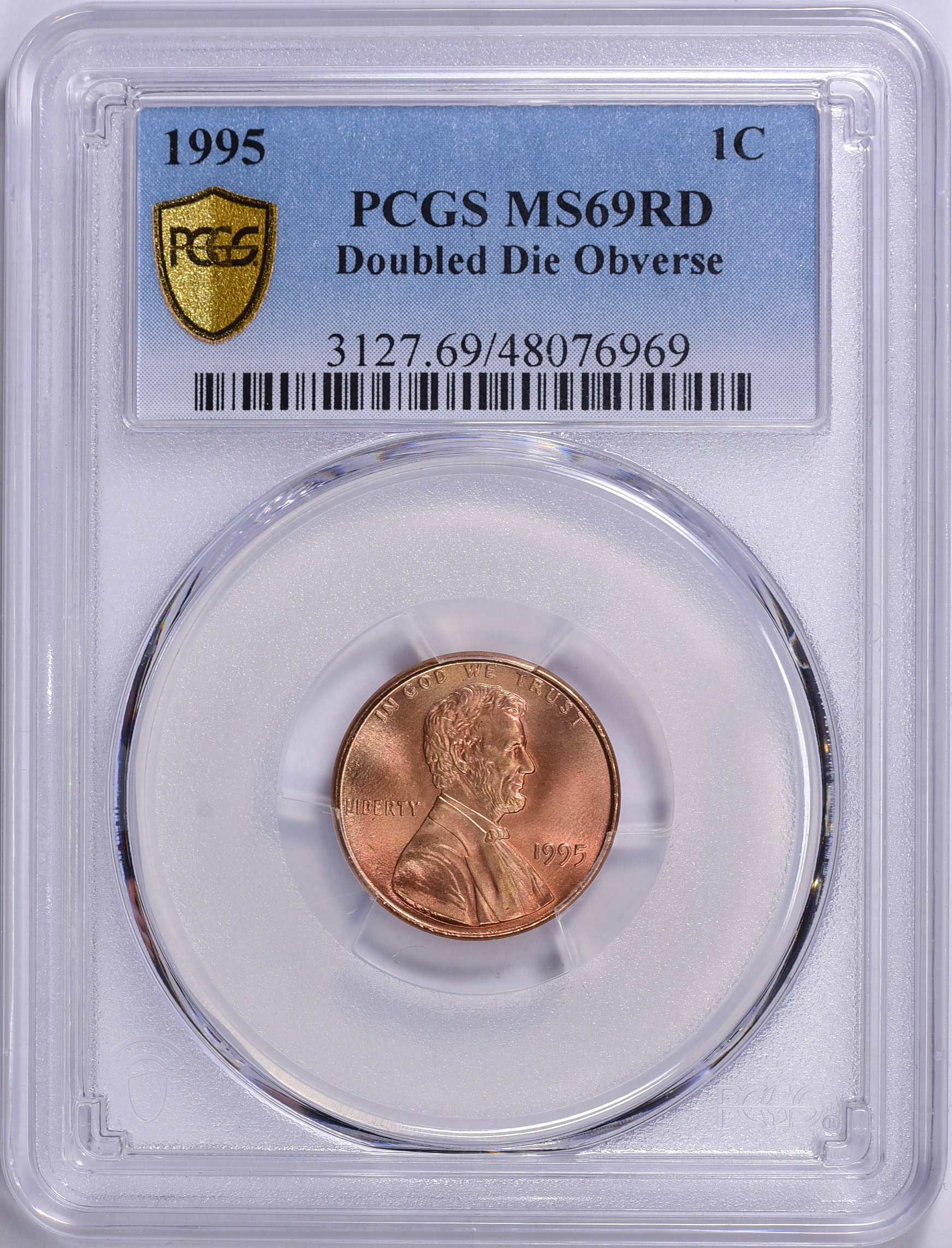 1995 Lincoln Cent Doubled Die Obverse PCGS MS-69 RD (Item 2044789 ...