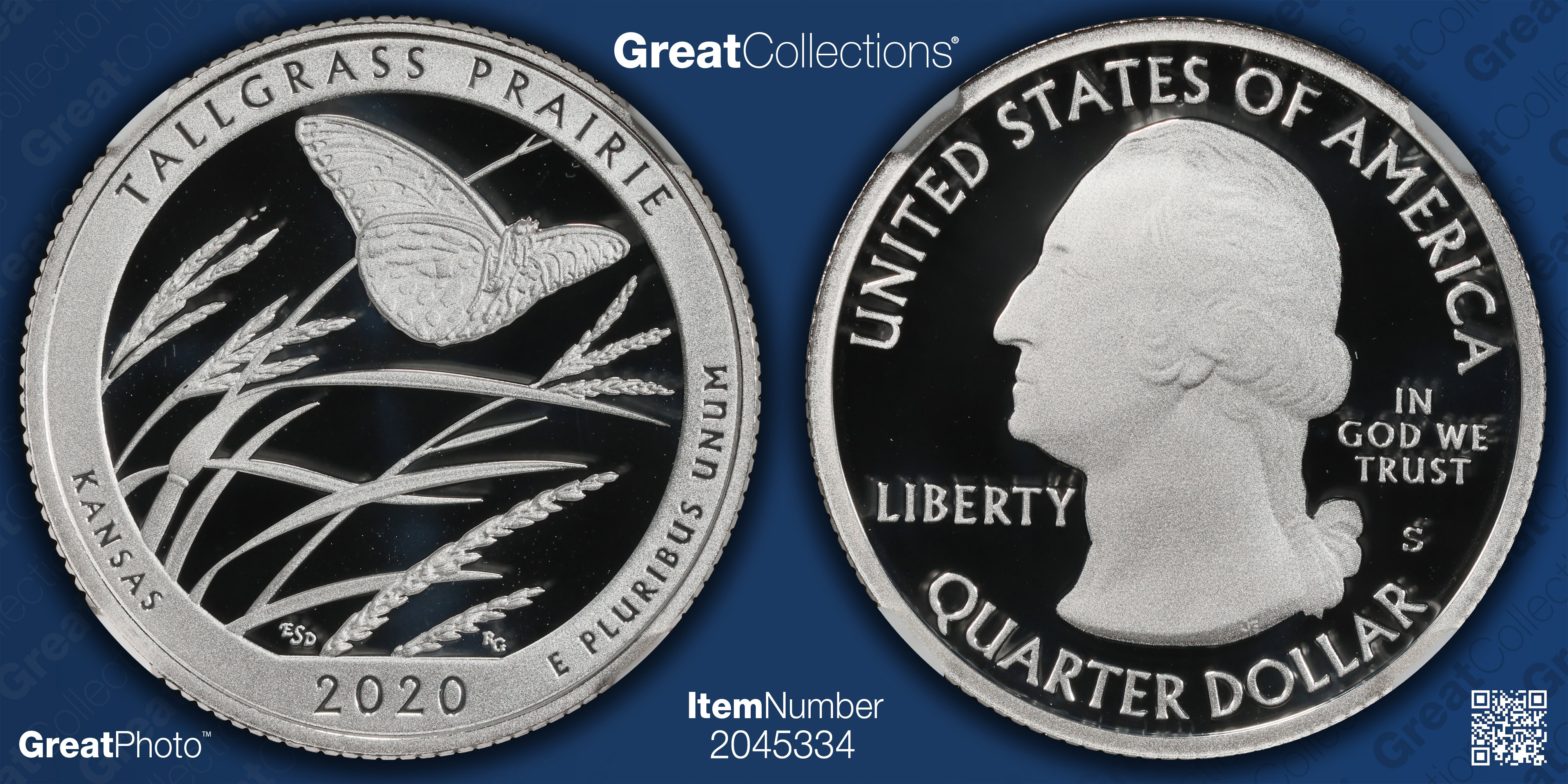 2020-S America the Beautiful Quarter Tallgrass Prairie National Park ...