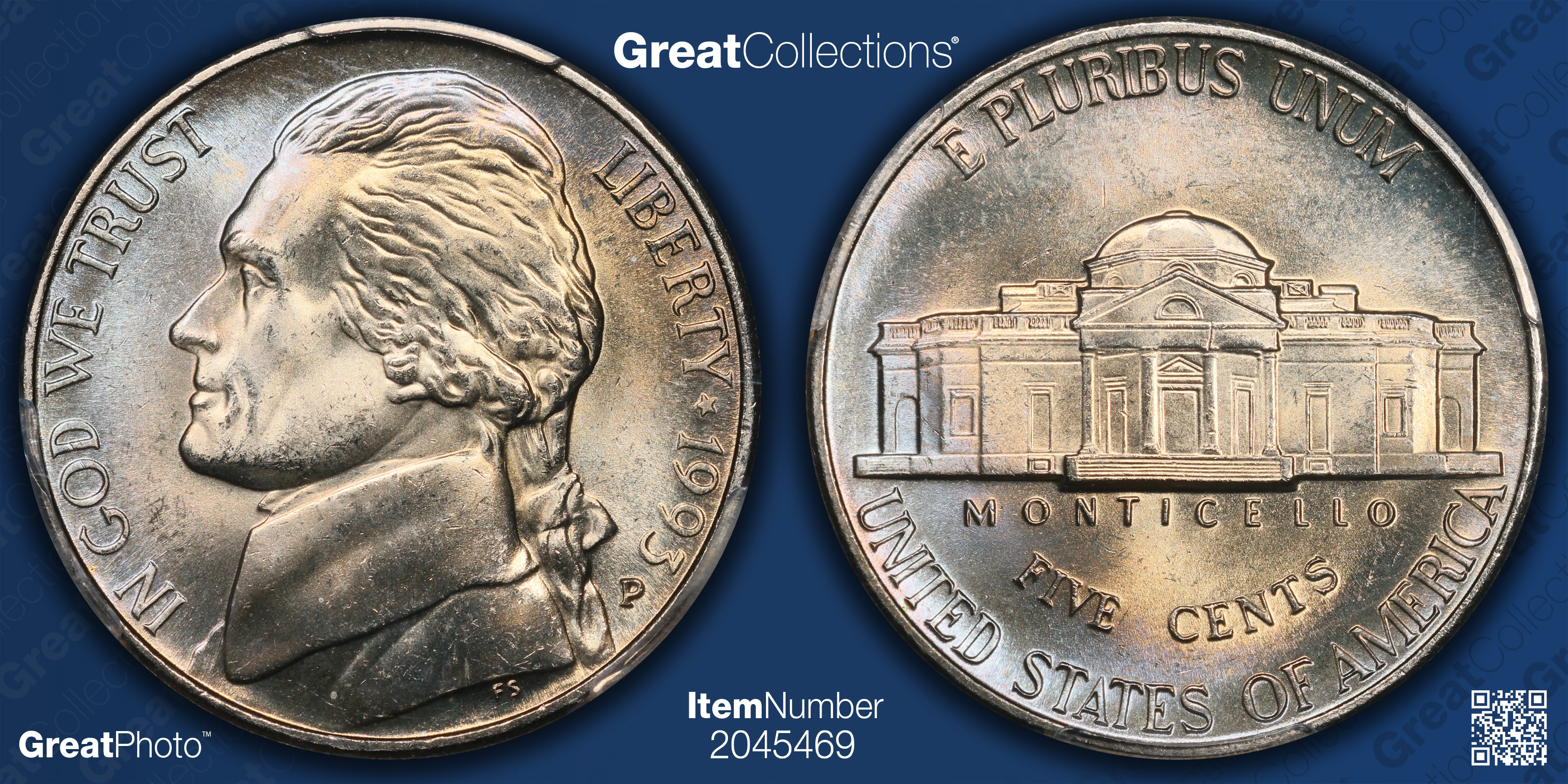 1993-P Jefferson Nickel PCGS MS-66 FS (Toned) (Item 2045469 ...