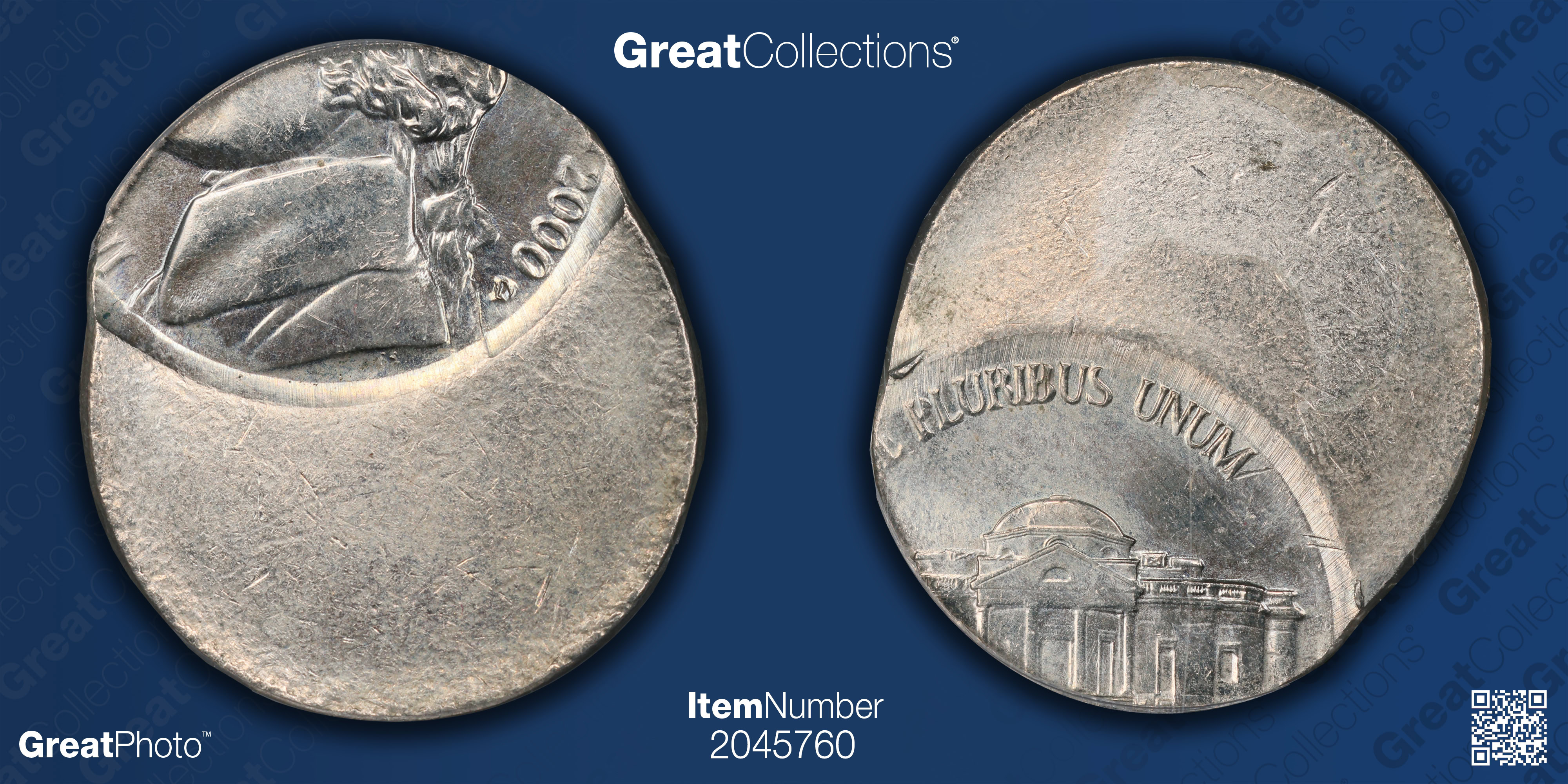 Mint Error 2000-D Jefferson Nickel Struck 60% Off-Center at K-11:00 ...