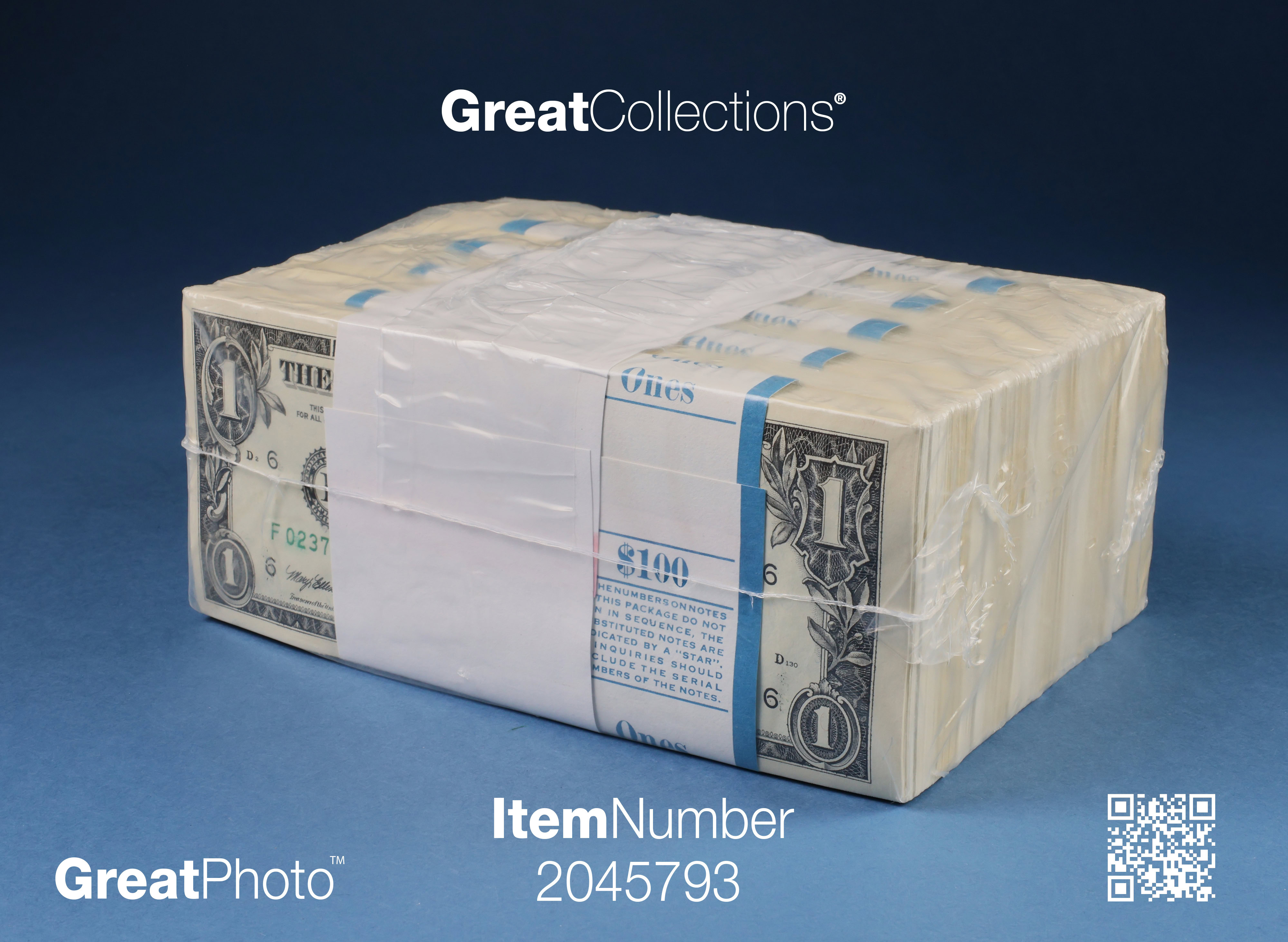 Fr. 1924/5-F (FN Block) 1999 $1 Atlanta Federal Reserve Notes Brick of ...