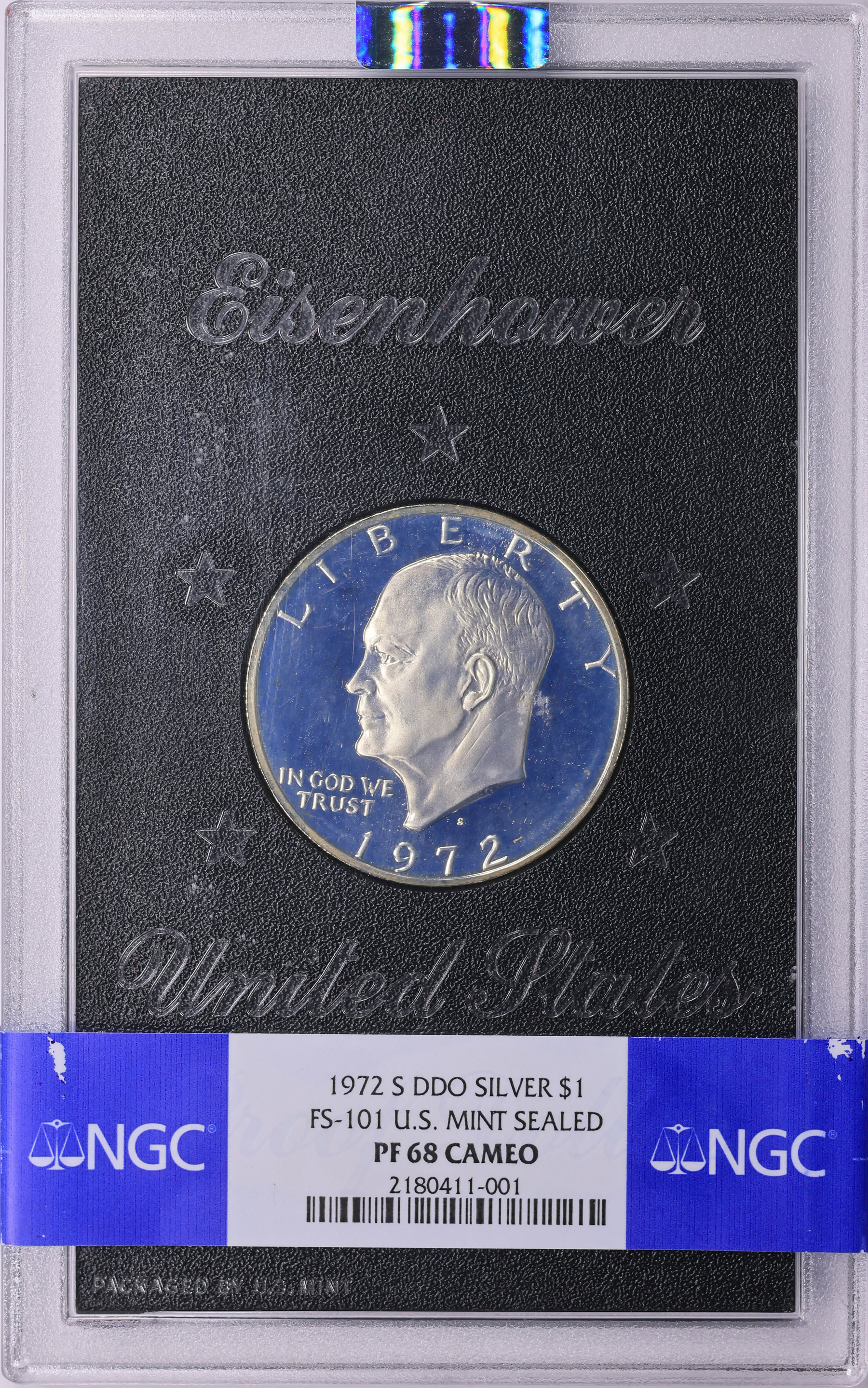 1972-S Eisenhower Dollar Silver Doubled Die Obverse FS-101 NGC Proof-68 ...