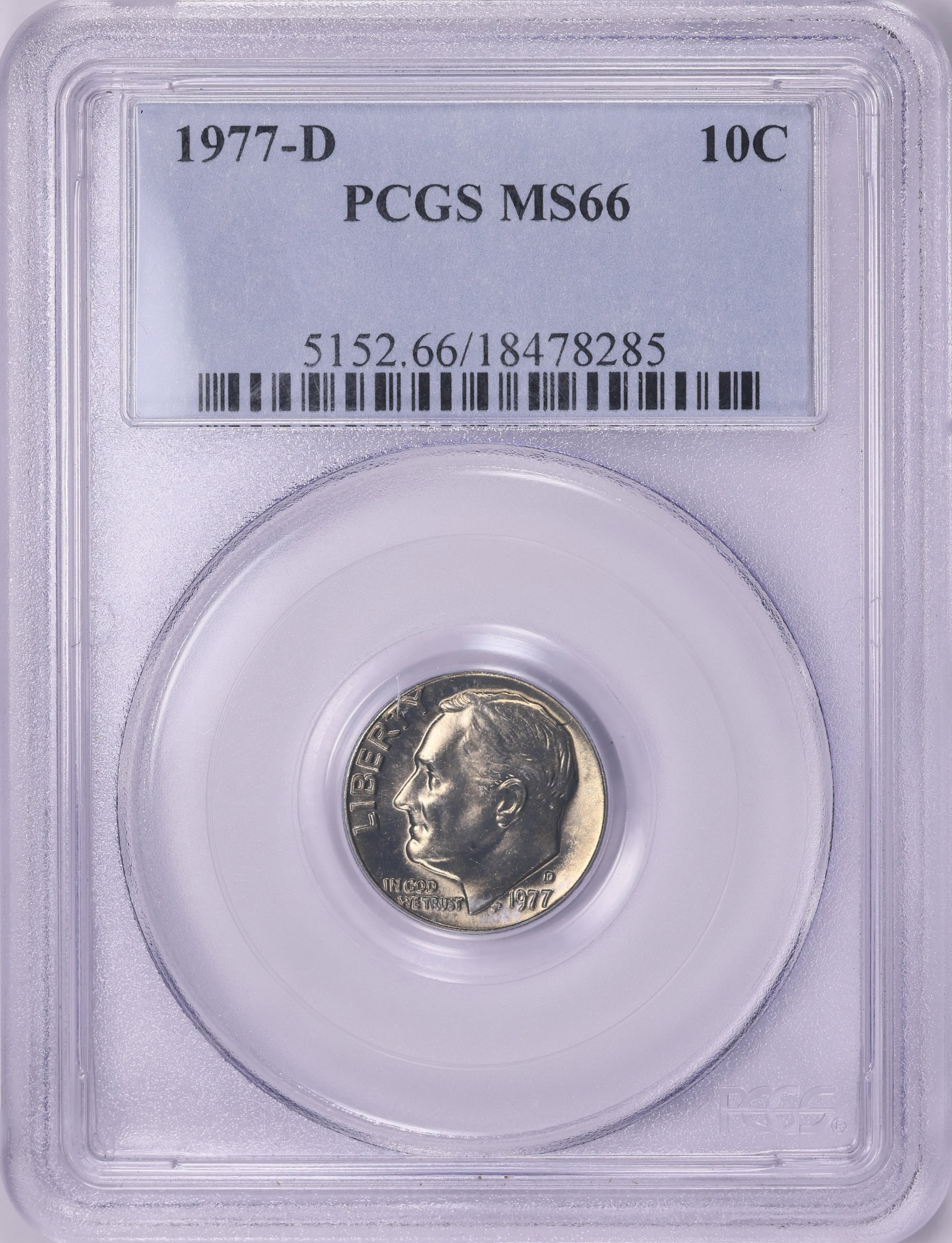 1977-D Roosevelt Dime PCGS MS-66 (Item 2046132) | GreatCollections Coin ...