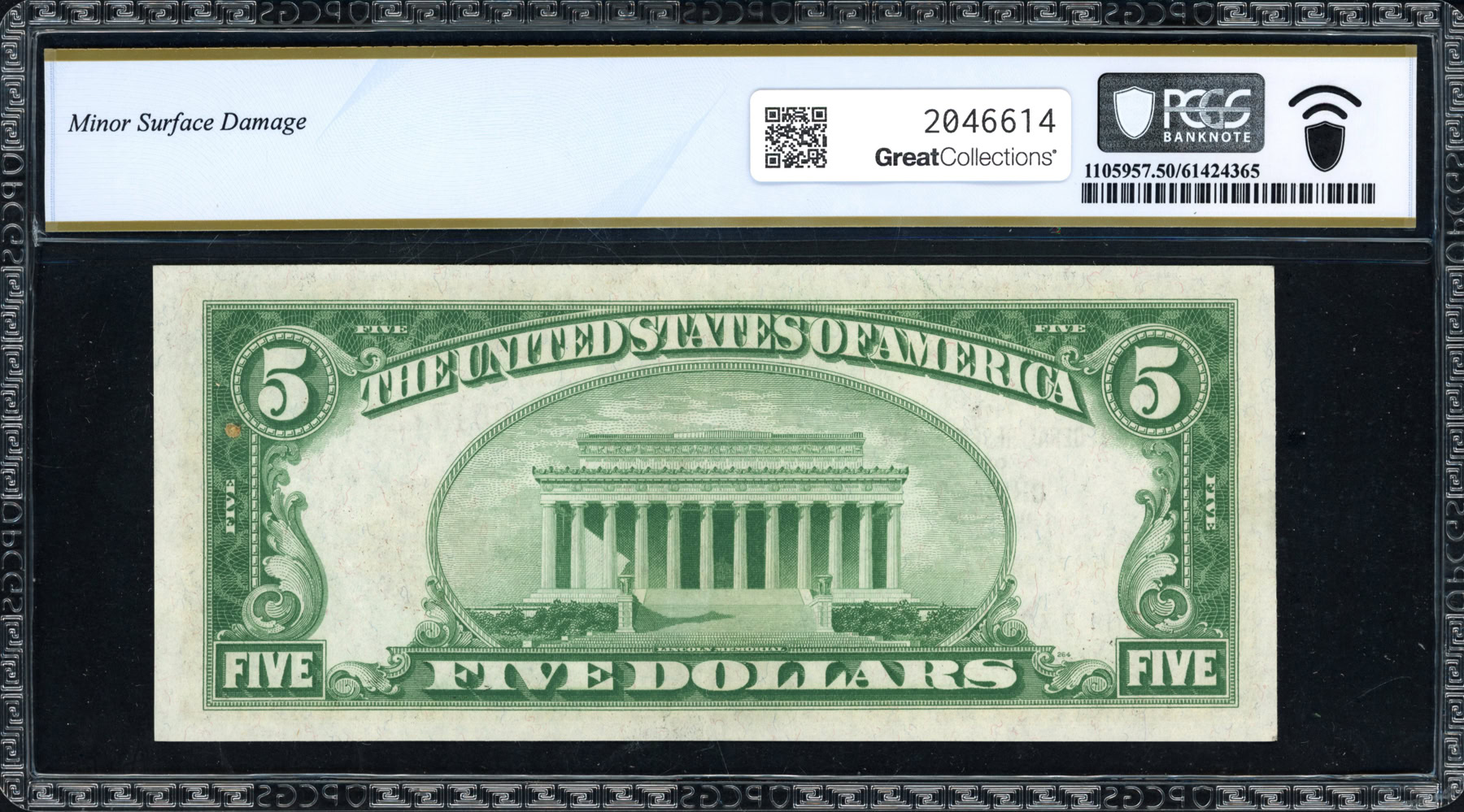 Fr. 1850-G (GA Block) 1929 $5 Chicago Federal Reserve Bank Note Jones ...