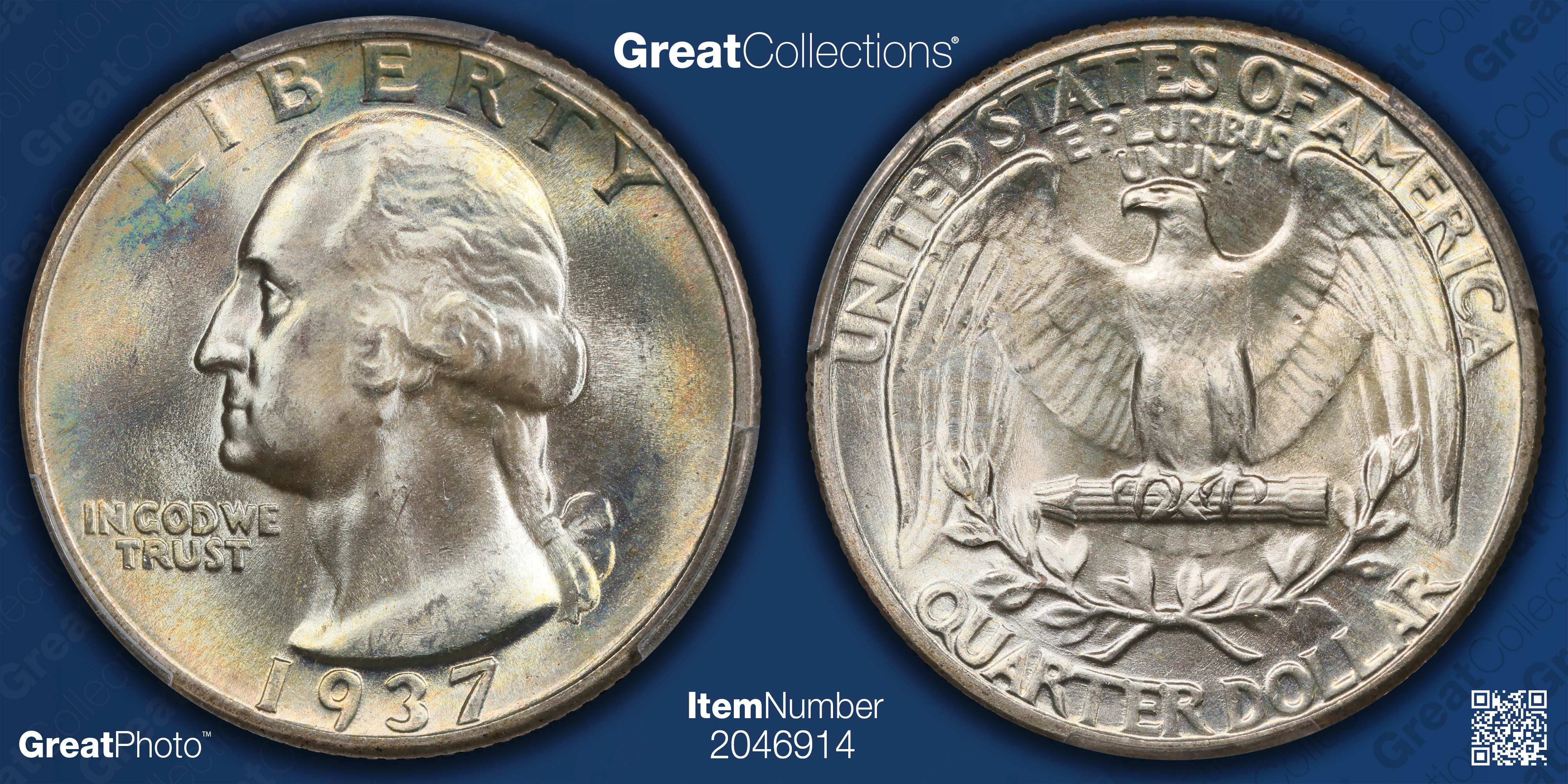 1937 Washington Quarter PCGS MS-67+ (CAC Green) (Item 2046914 ...