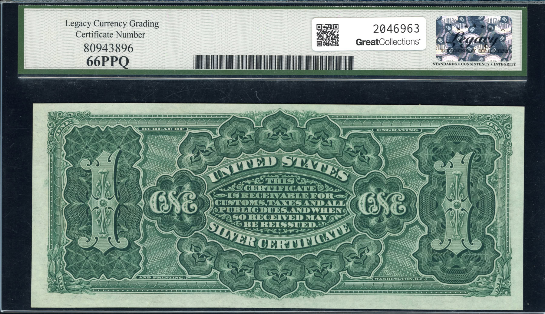 Fr. 219 1886 $1 Silver Certificate Note Rosecrans / Huston Legacy Gem ...