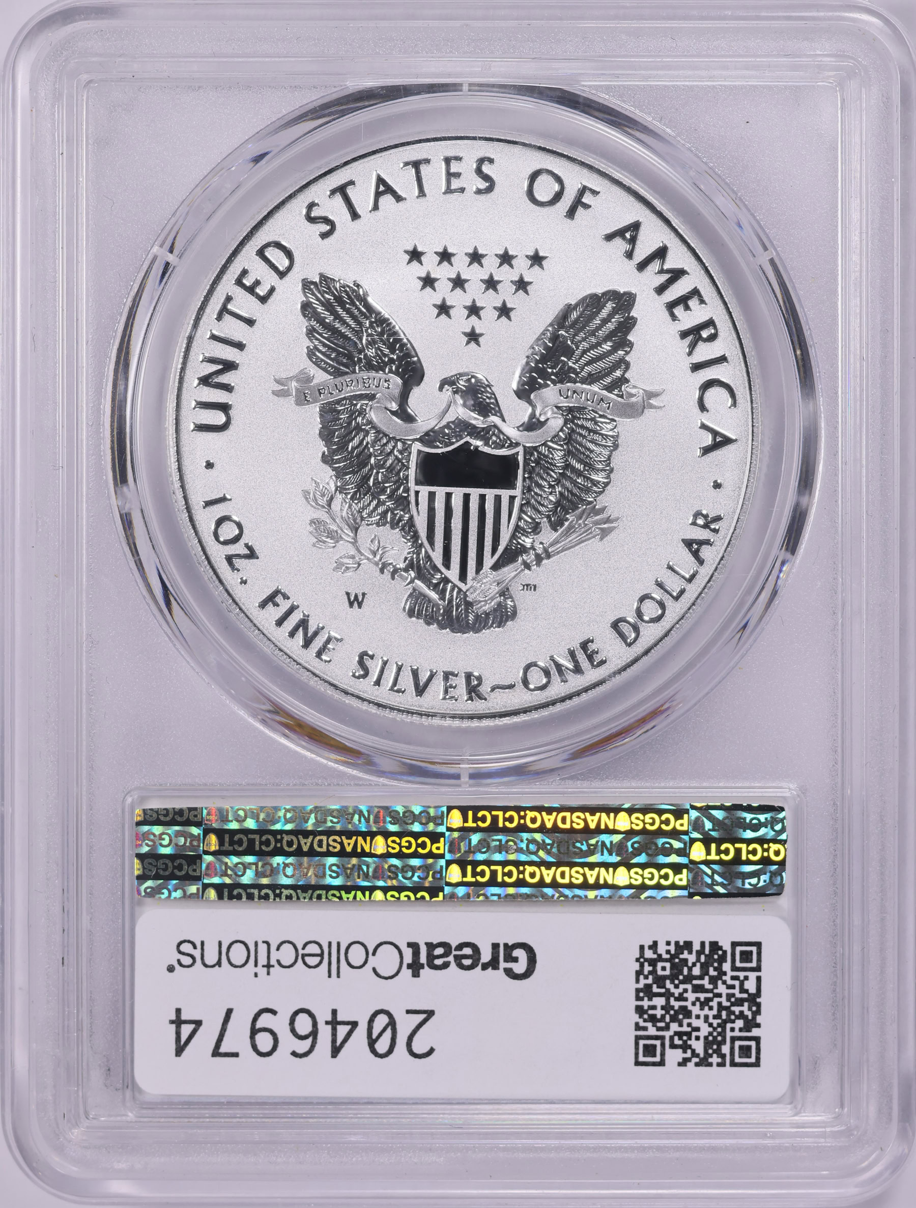 2019-W $1 Silver Eagle Enhanced Reverse Proof (From the Pride of Two ...