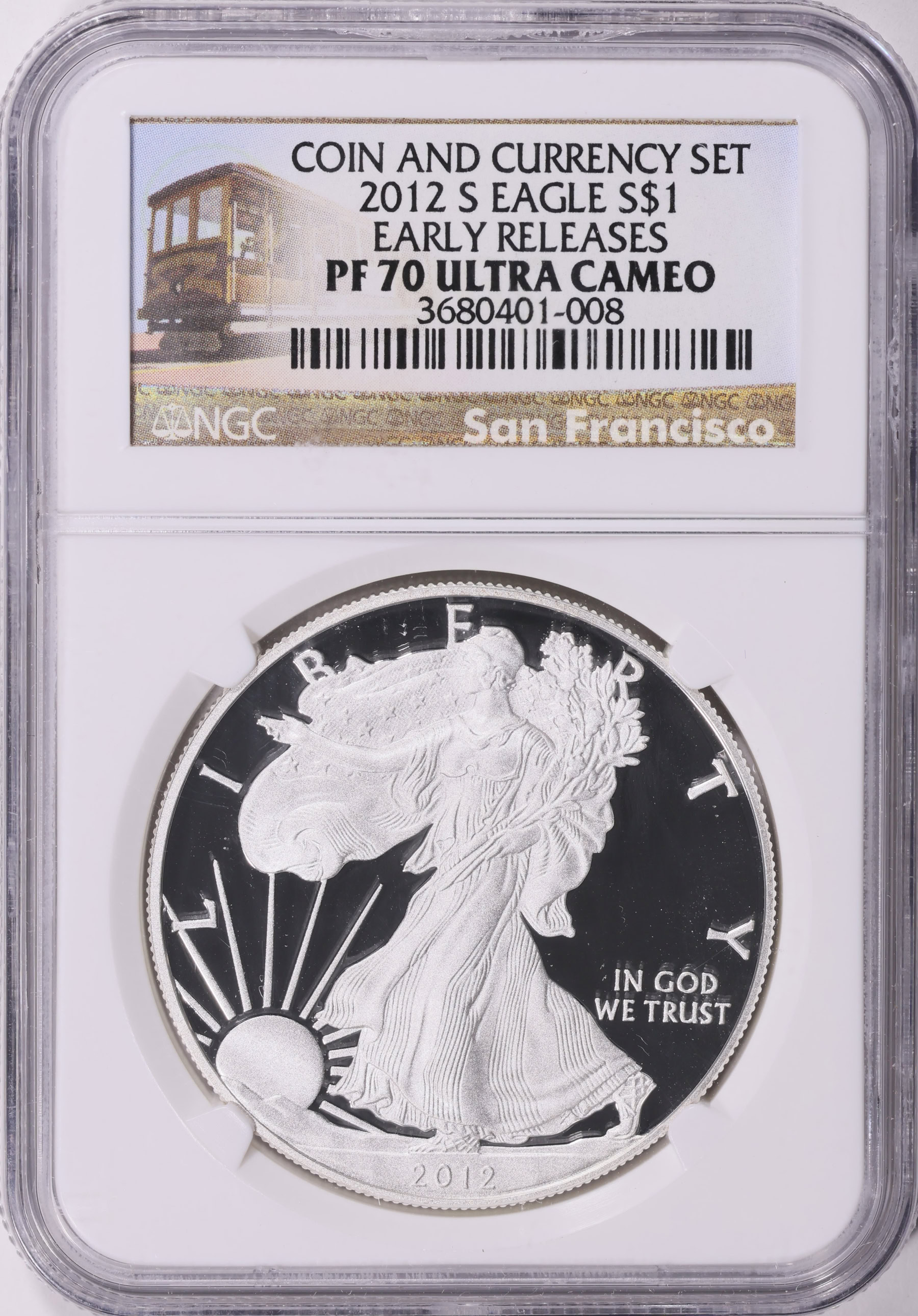 2012-S $1 Silver Eagle (From the Coin & Currency Set) Early Releases ...