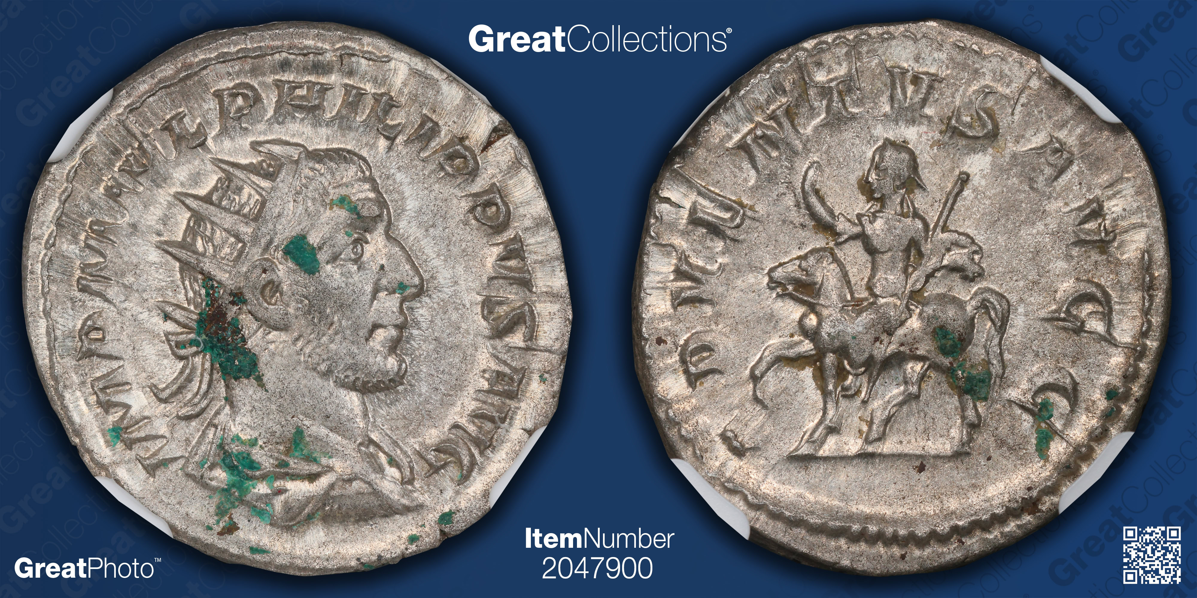 Ancient Roman Empire, Philip I (A.D. 244-249) A.D. 245 AR Antoninianus ...