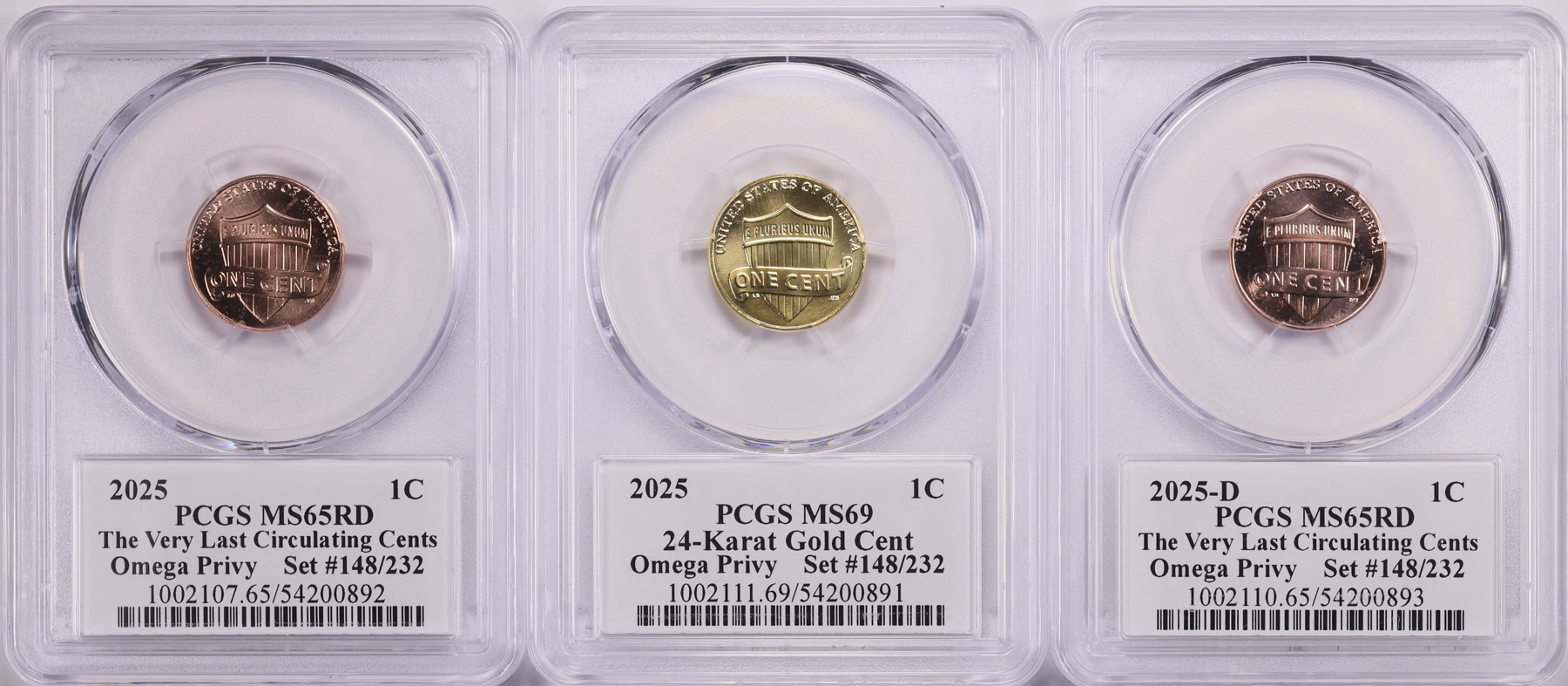 2025 Lincoln Cent Denver, Philadelphia and 24K Gold Penny 3-Coin Set ...