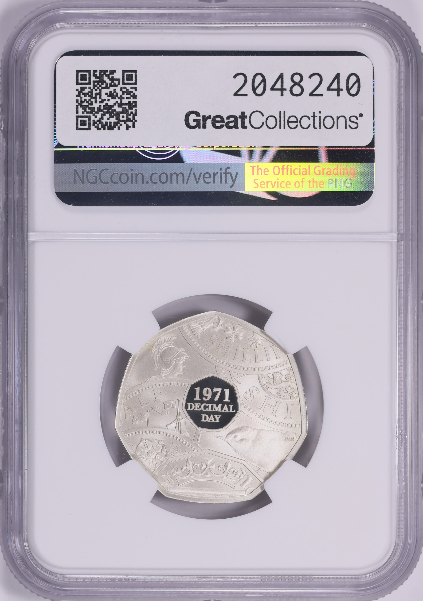 Great Britain 2021 Silver 50 Pence Decimal Day 50th Anniversary Machin ...
