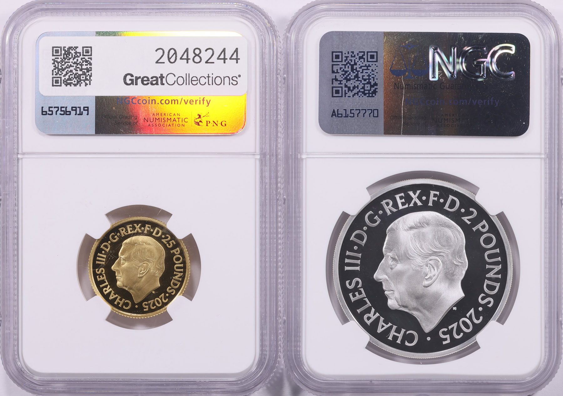 Great Britain 2025 Gold £25 & Silver £2 Battles of Lexington and ...