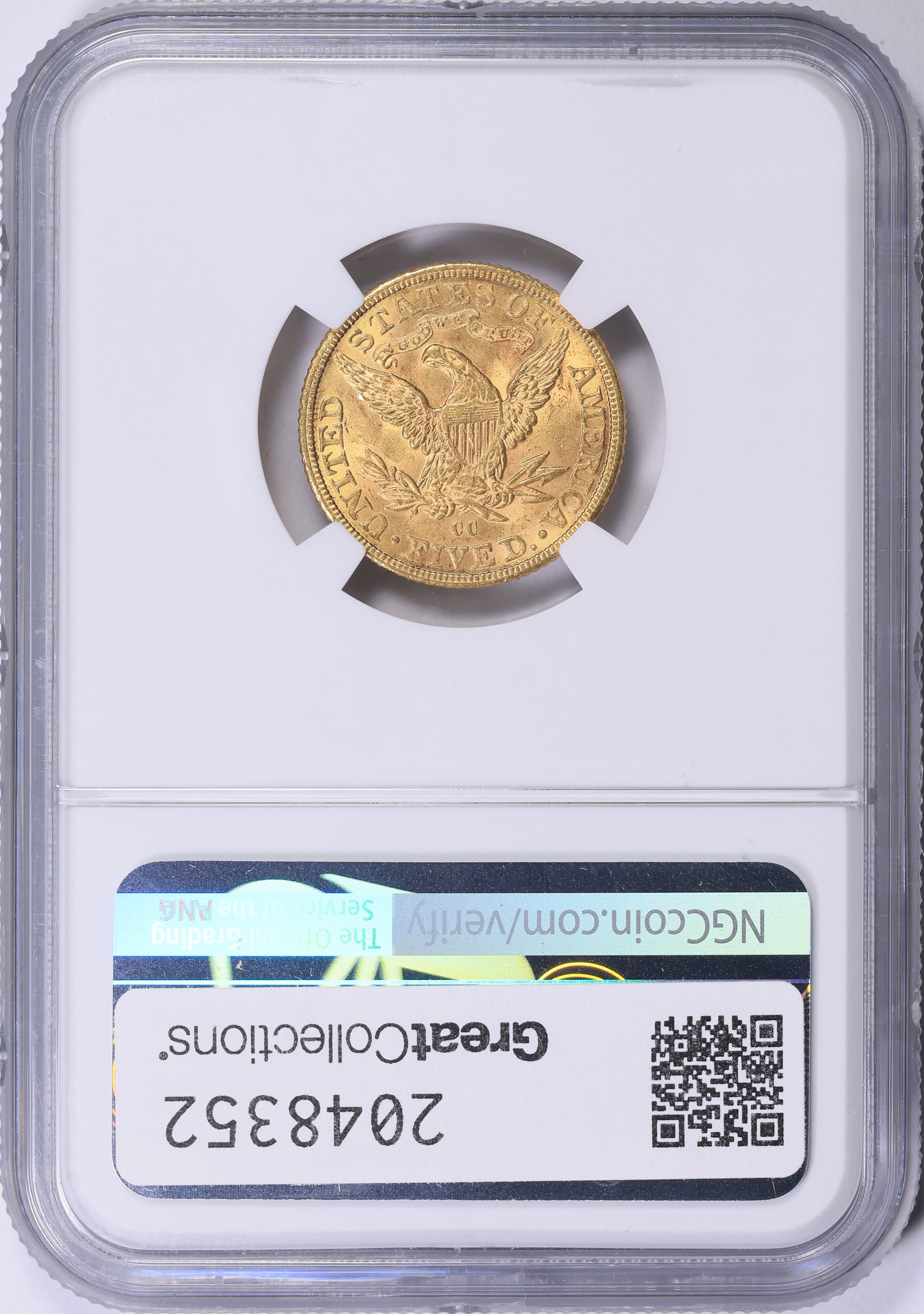 1890-CC Liberty Gold Half Eagle NGC MS-63 (Item 2048352 ...