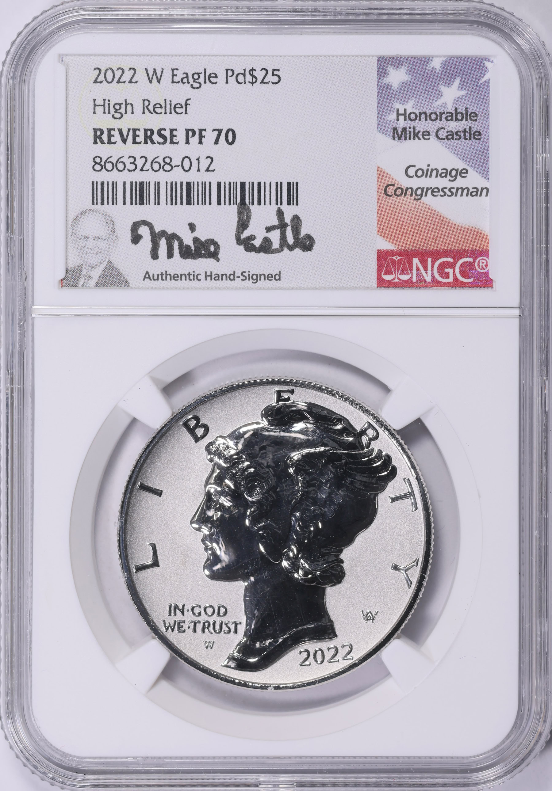 2022-W $25 American Liberty Palladium Reverse Proof NGC Proof-70 (Mike ...