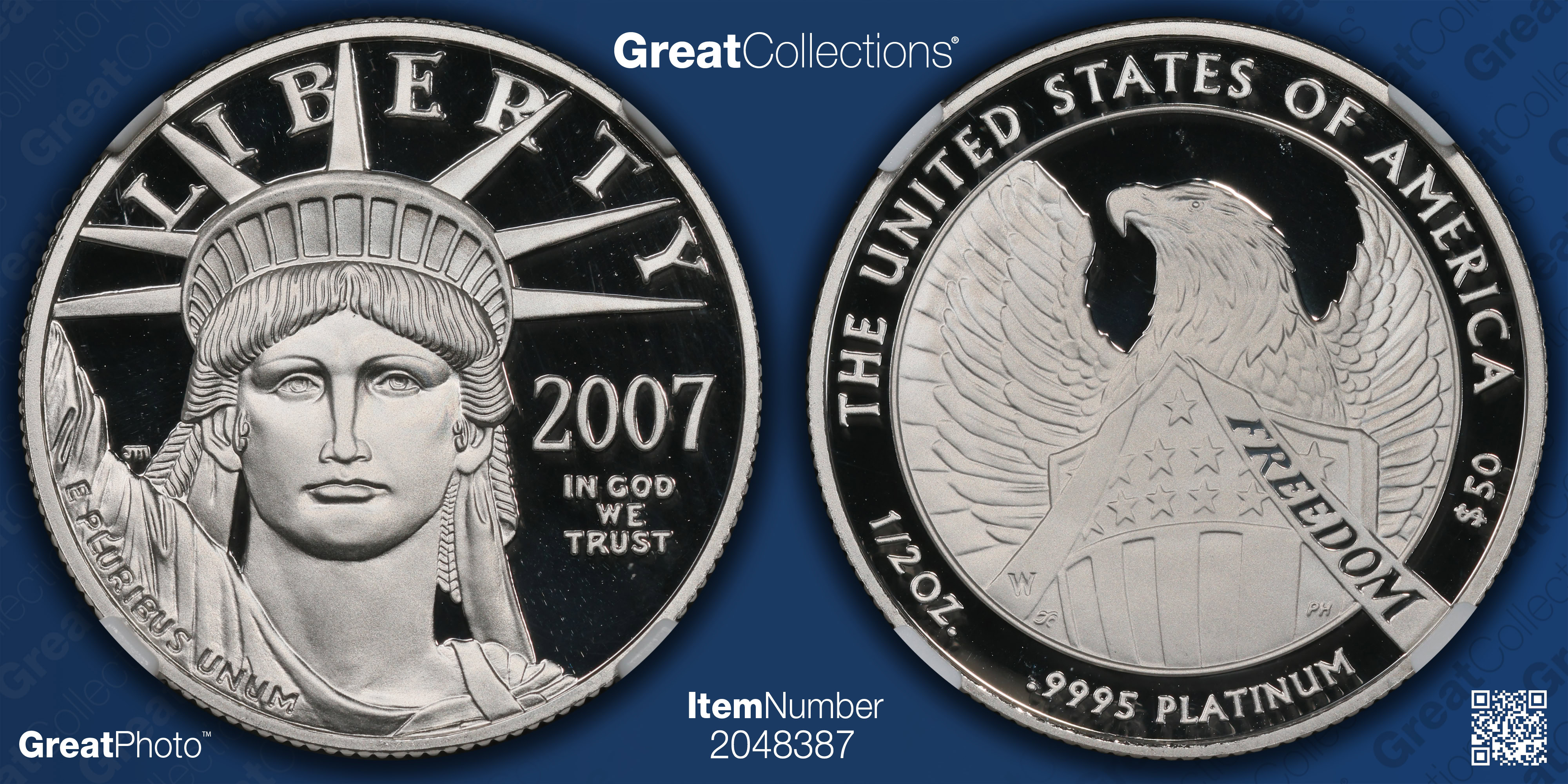 2007-W $50 Half-Ounce Platinum American Eagle NGC Proof-70 UC (Mike ...