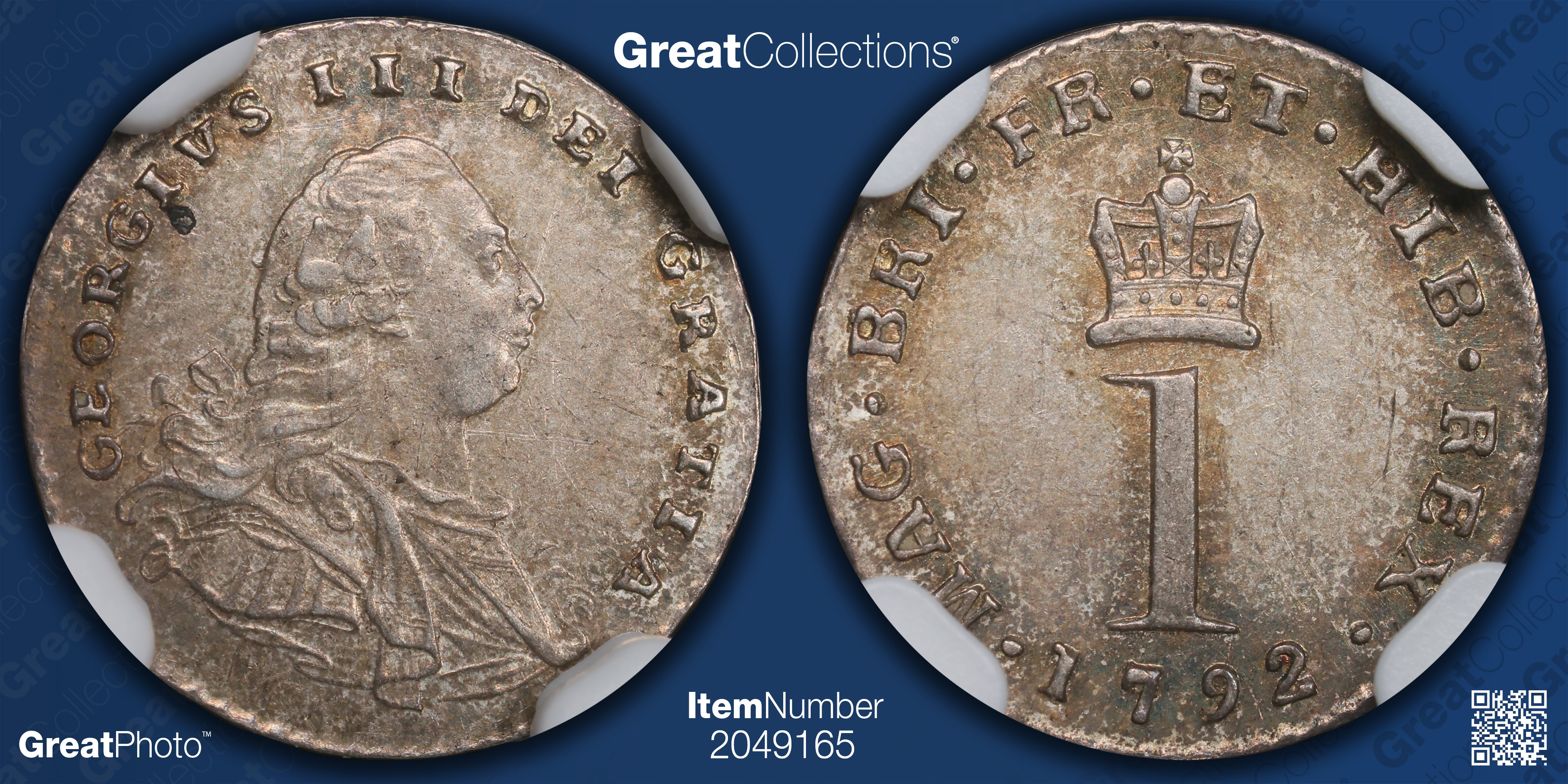 Great Britain 1792 Silver Penny KM-610 NGC AU-58 (Item 2049165 ...
