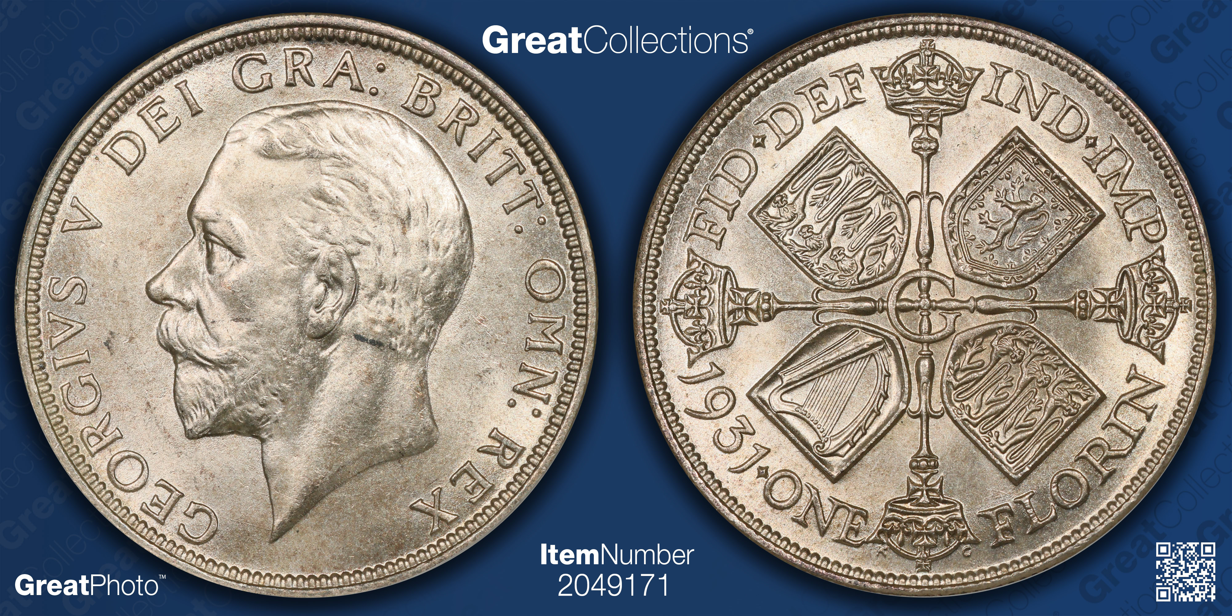 Great Britain 1931 Silver 1/2 Crown KM-835 NGC MS-64 OH (Item 2049171 ...