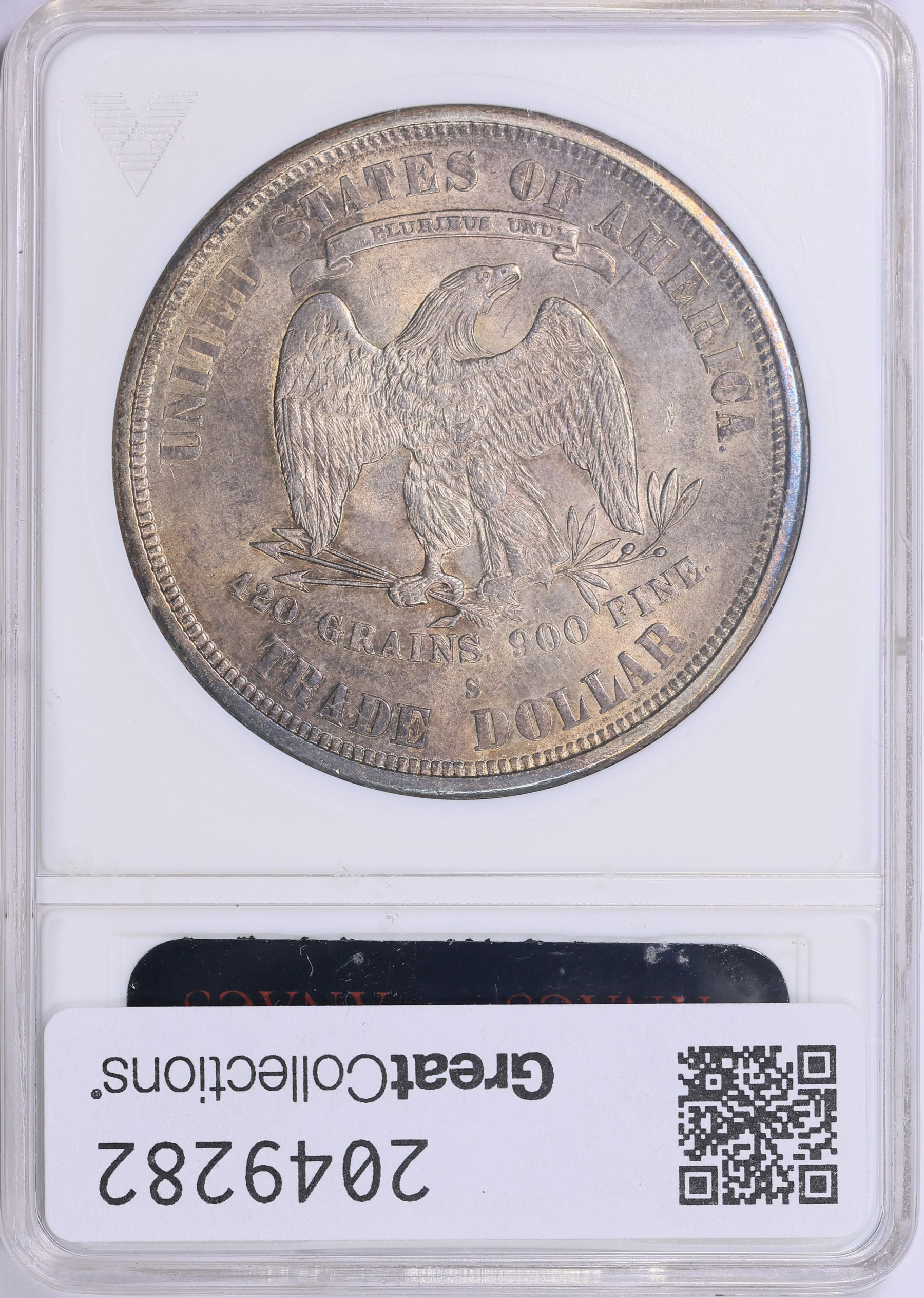 1875-S Trade Silver Dollar ANACS MS-61 OH (Toned) (Item 2049282 ...