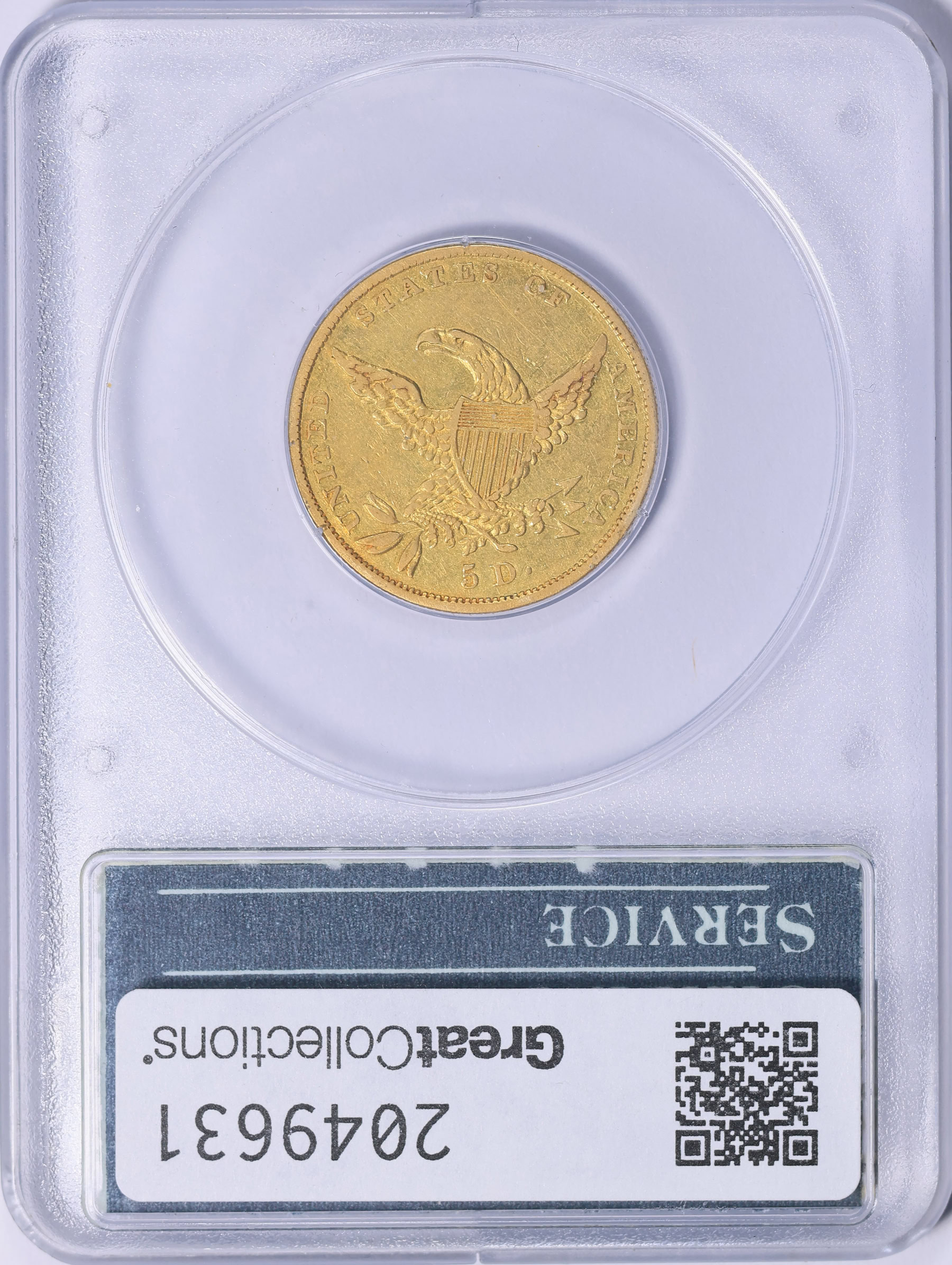 1835 Classic Head Gold Half Eagle PCGS VF-35 OGH (1st Gen) (Item ...