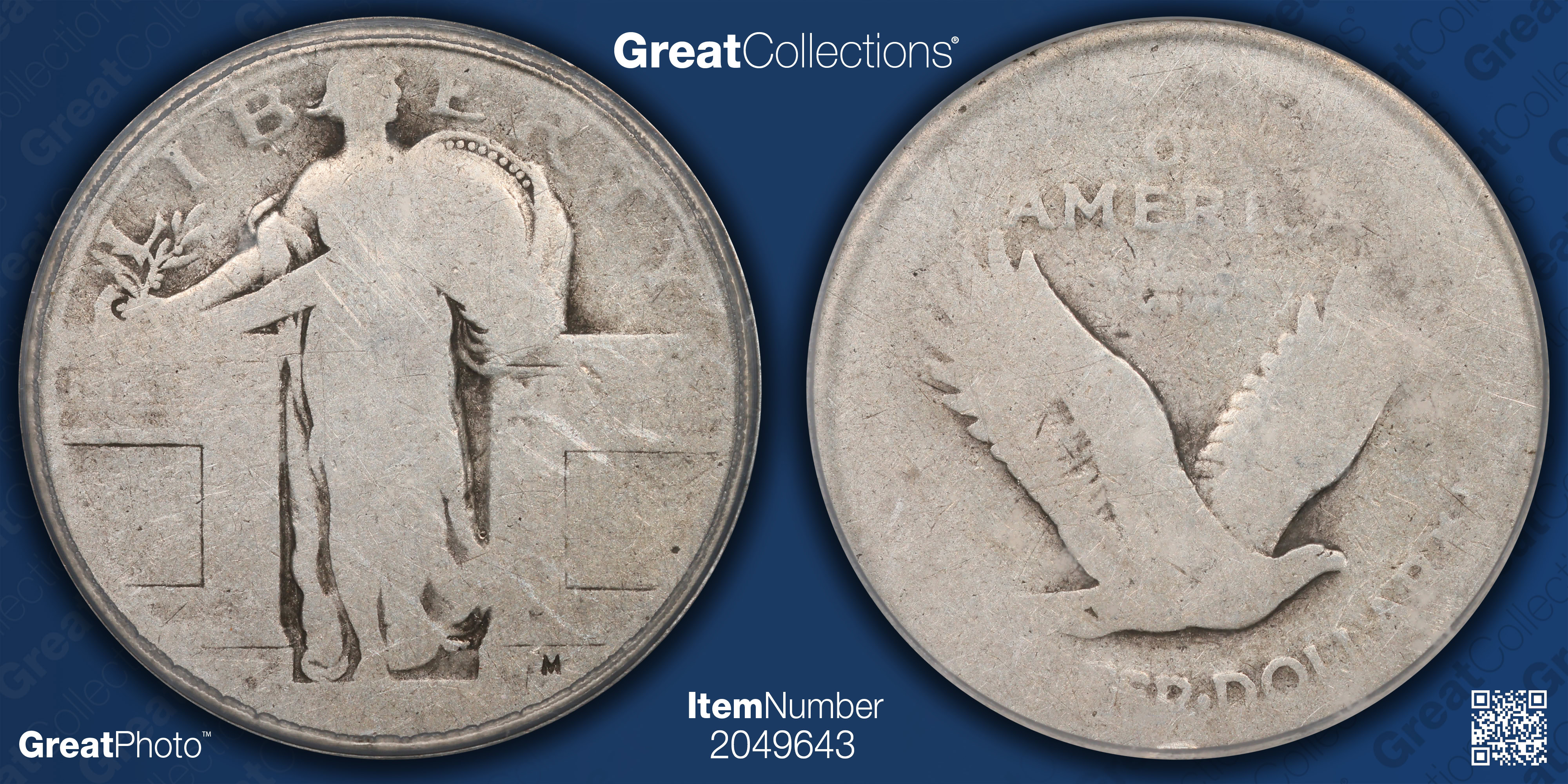 (1917) Standing Liberty Quarter Type 1 ICG PO-01 (Item 2049643 ...