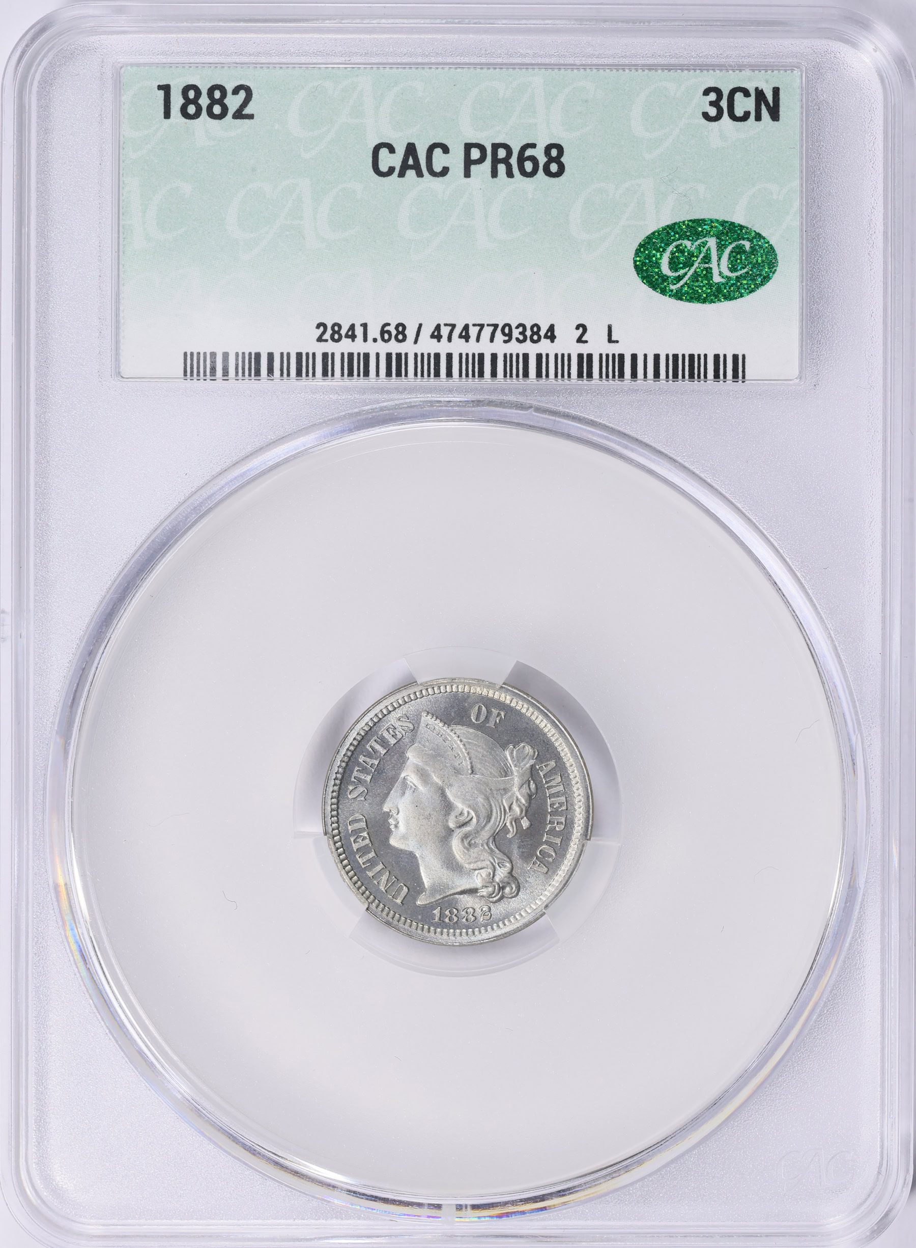 1882 Nickel Three-Cent Piece CACG Proof-68 (Item 2049714 ...