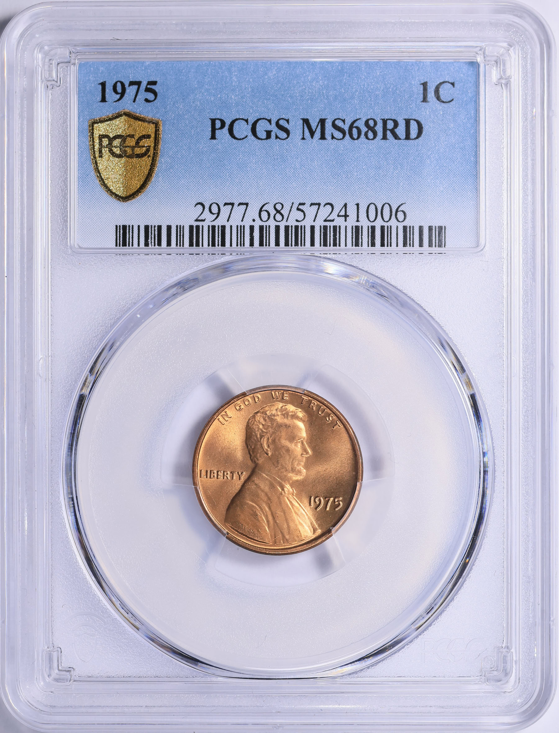 1975 Lincoln Cent PCGS MS-68 RD (Item 2049928) | GreatCollections Coin ...