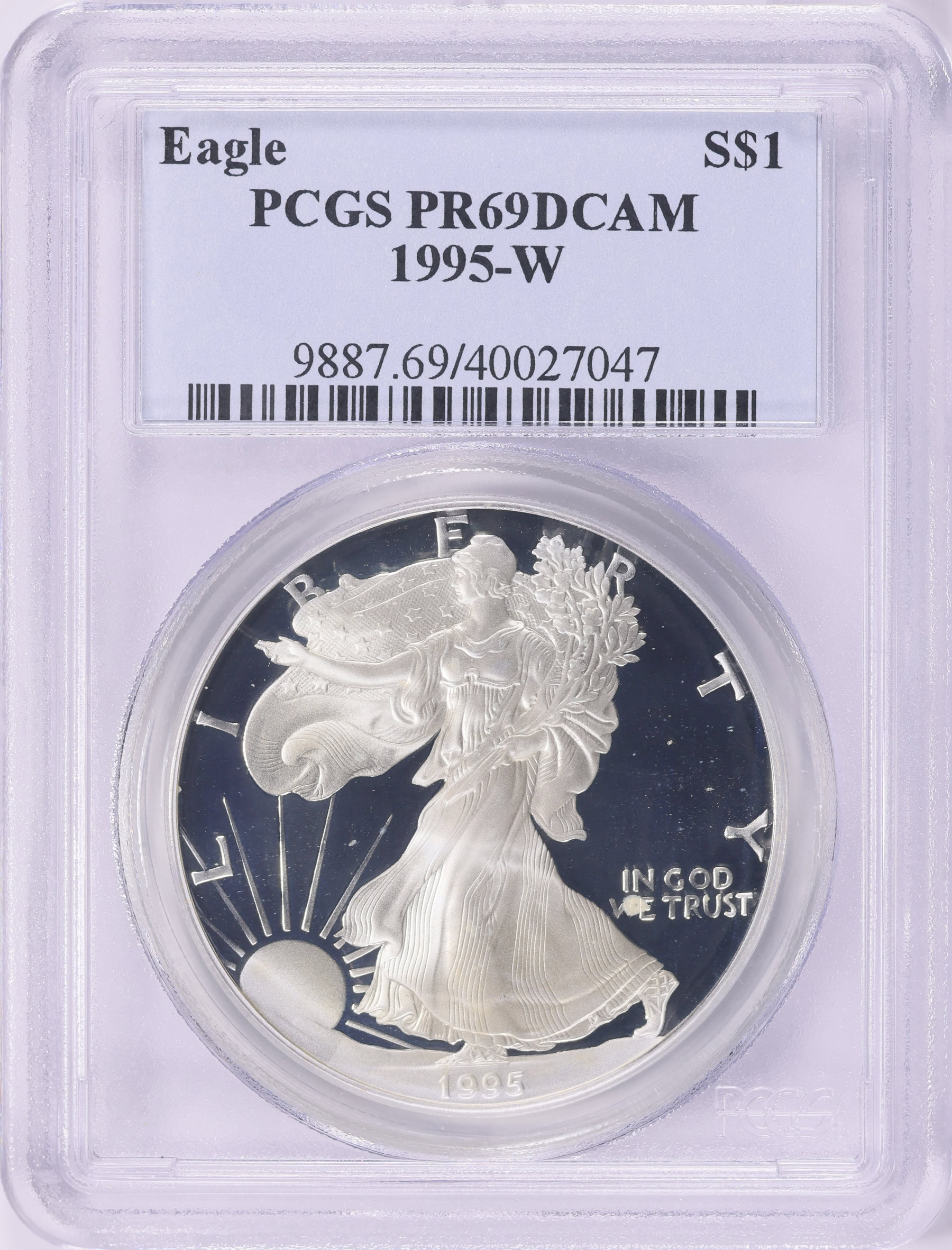 1995-W $1 Silver Eagle PCGS Proof-69 DCAM (Item 2049983 ...