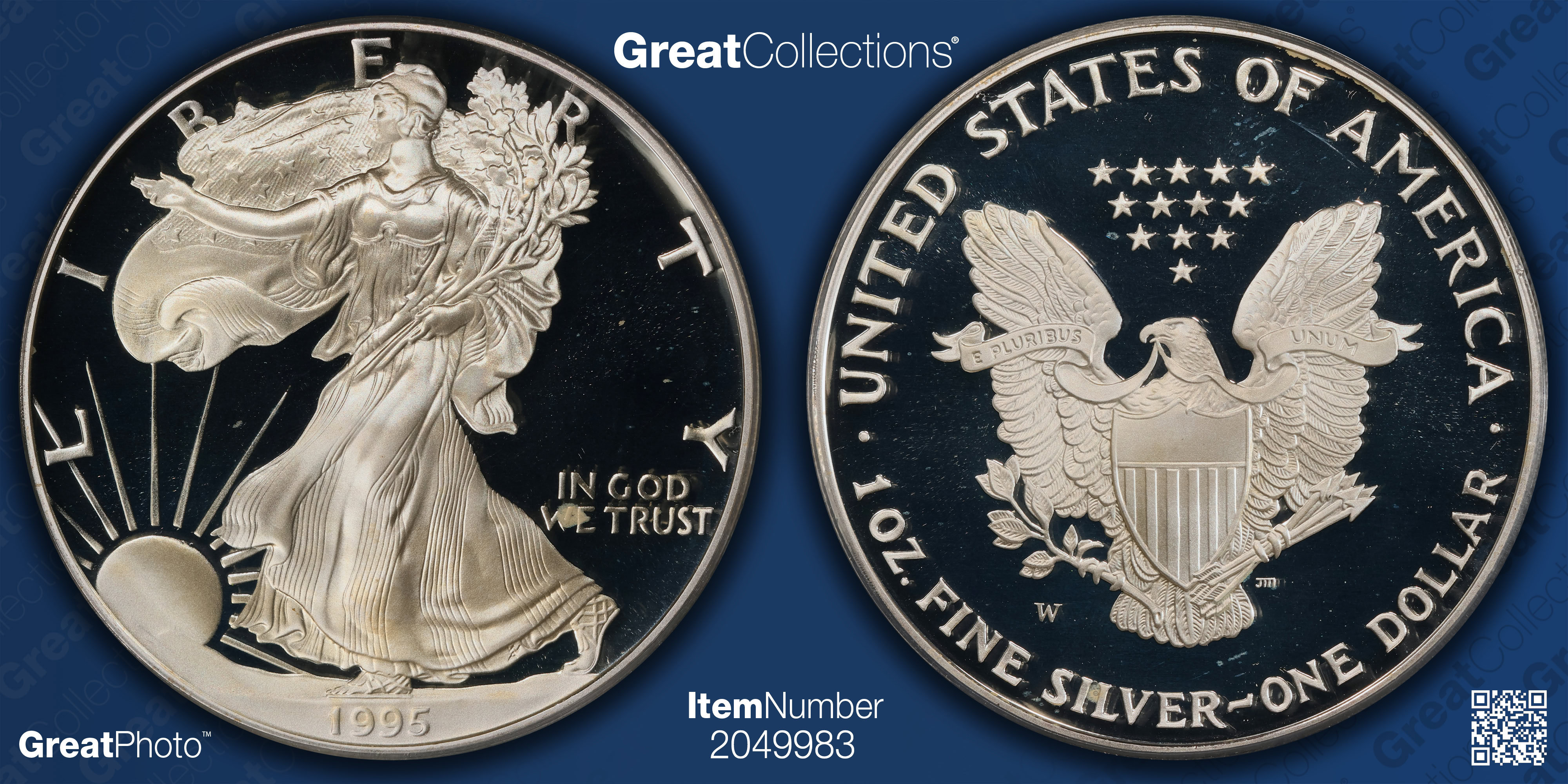1995-W $1 Silver Eagle PCGS Proof-69 DCAM (Item 2049983 ...