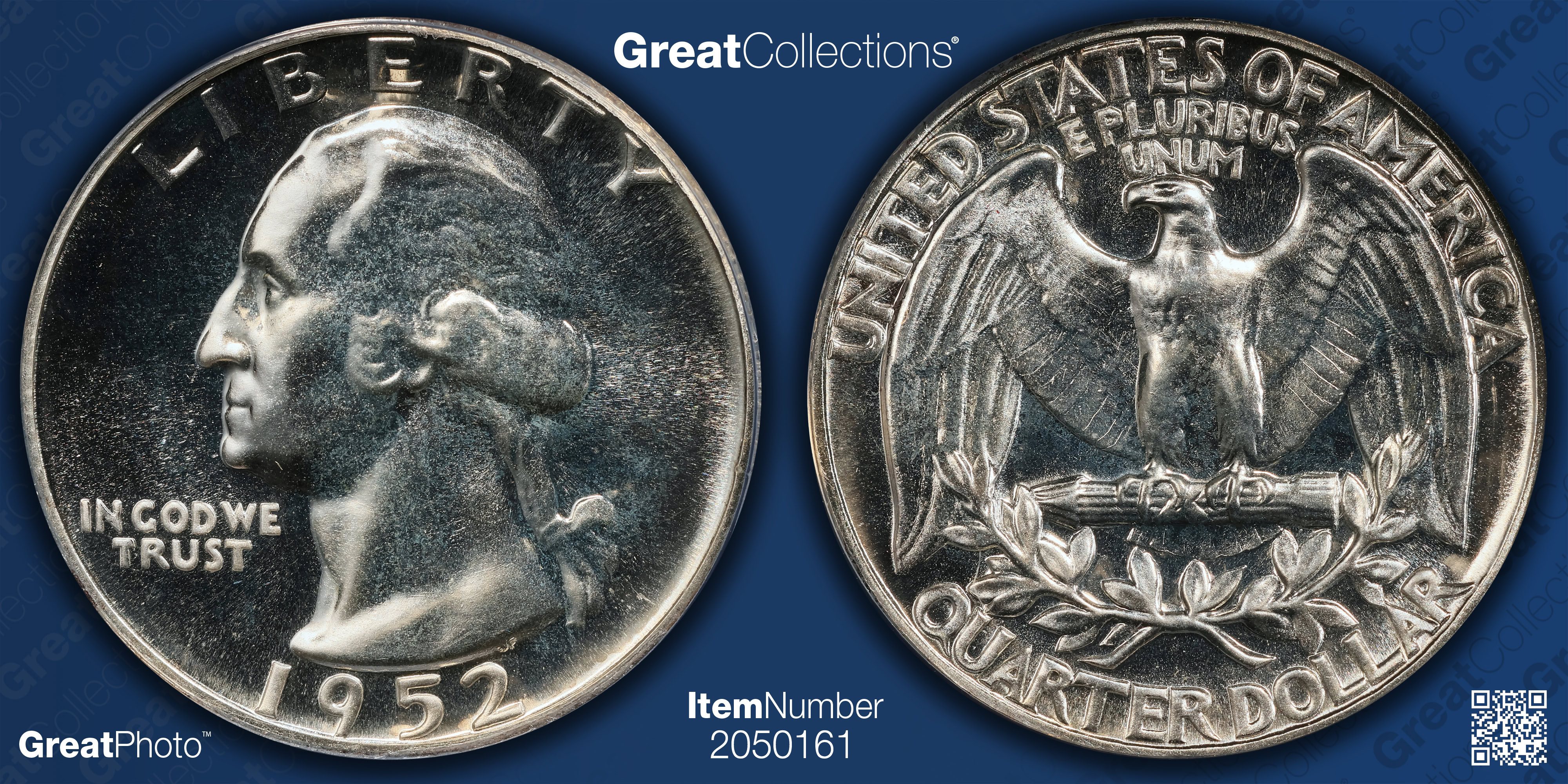 1952 Washington Quarter Superbird FS-901 ANACS Proof-65 (Item 2050161 ...