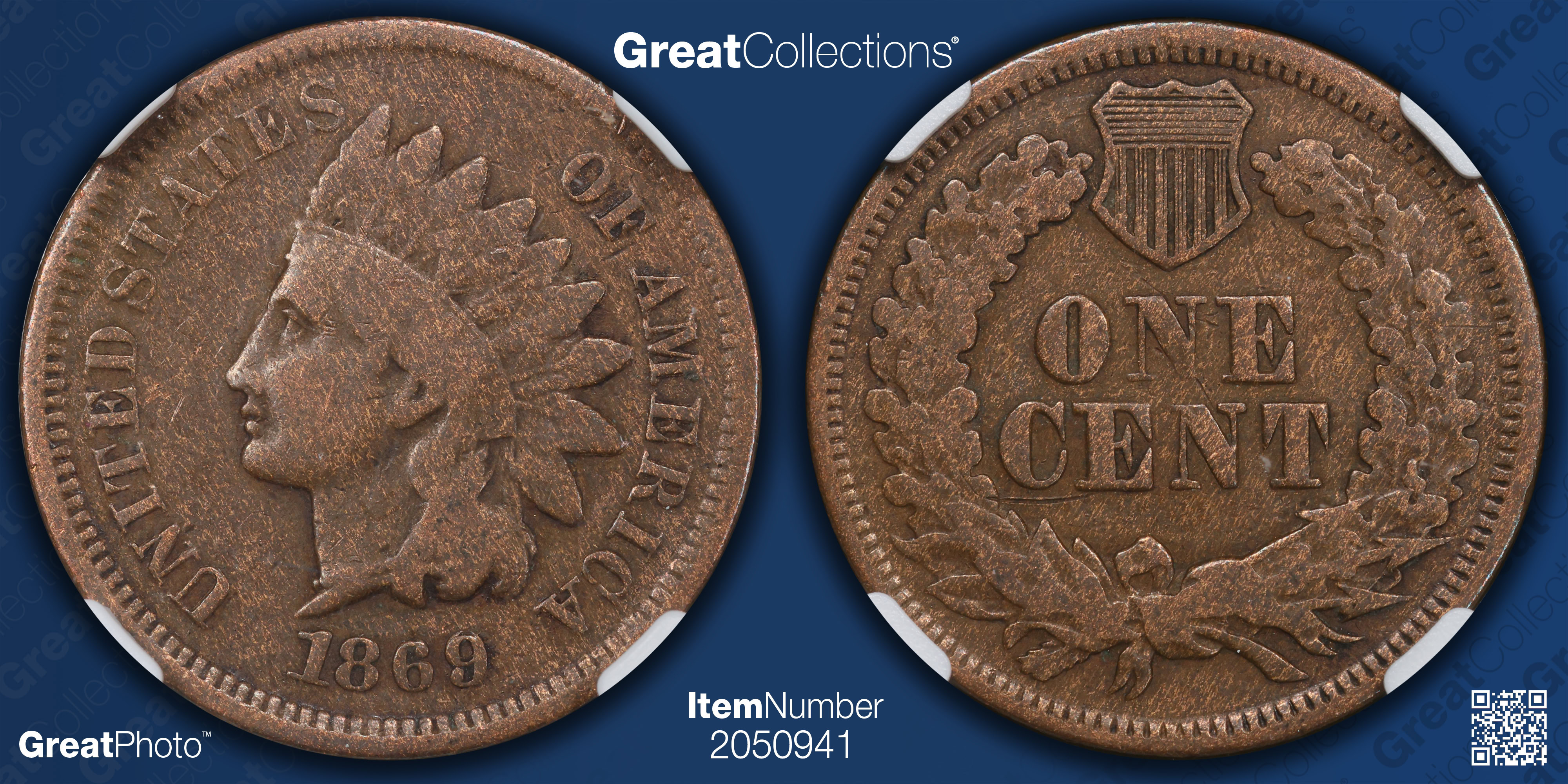 1869/69 Indian Cent FS-301 NGC F-12 BN (Item 2050941 ...