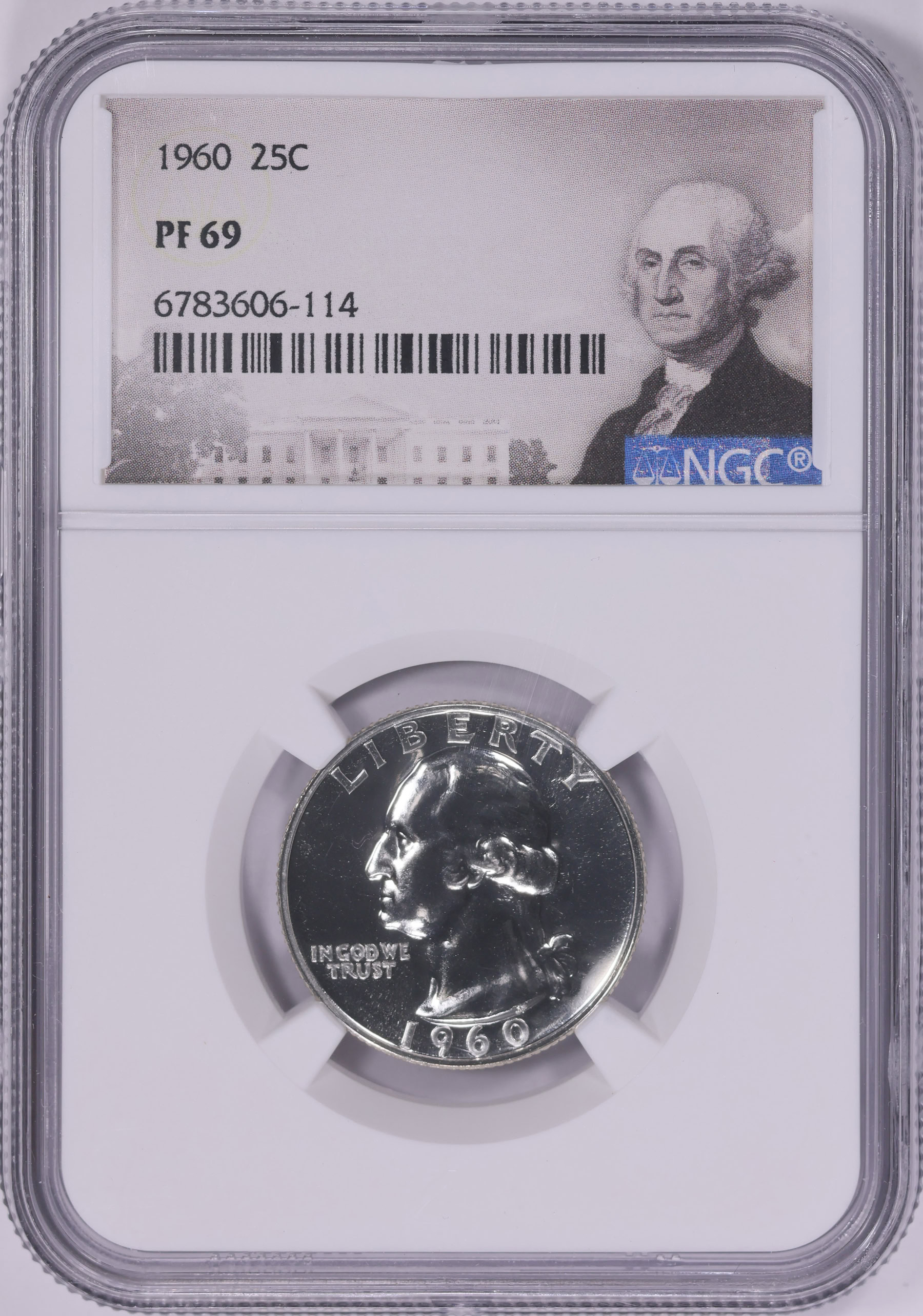 1960 Washington Quarter NGC Proof-69 (Washington Label) (Item 2051175 ...