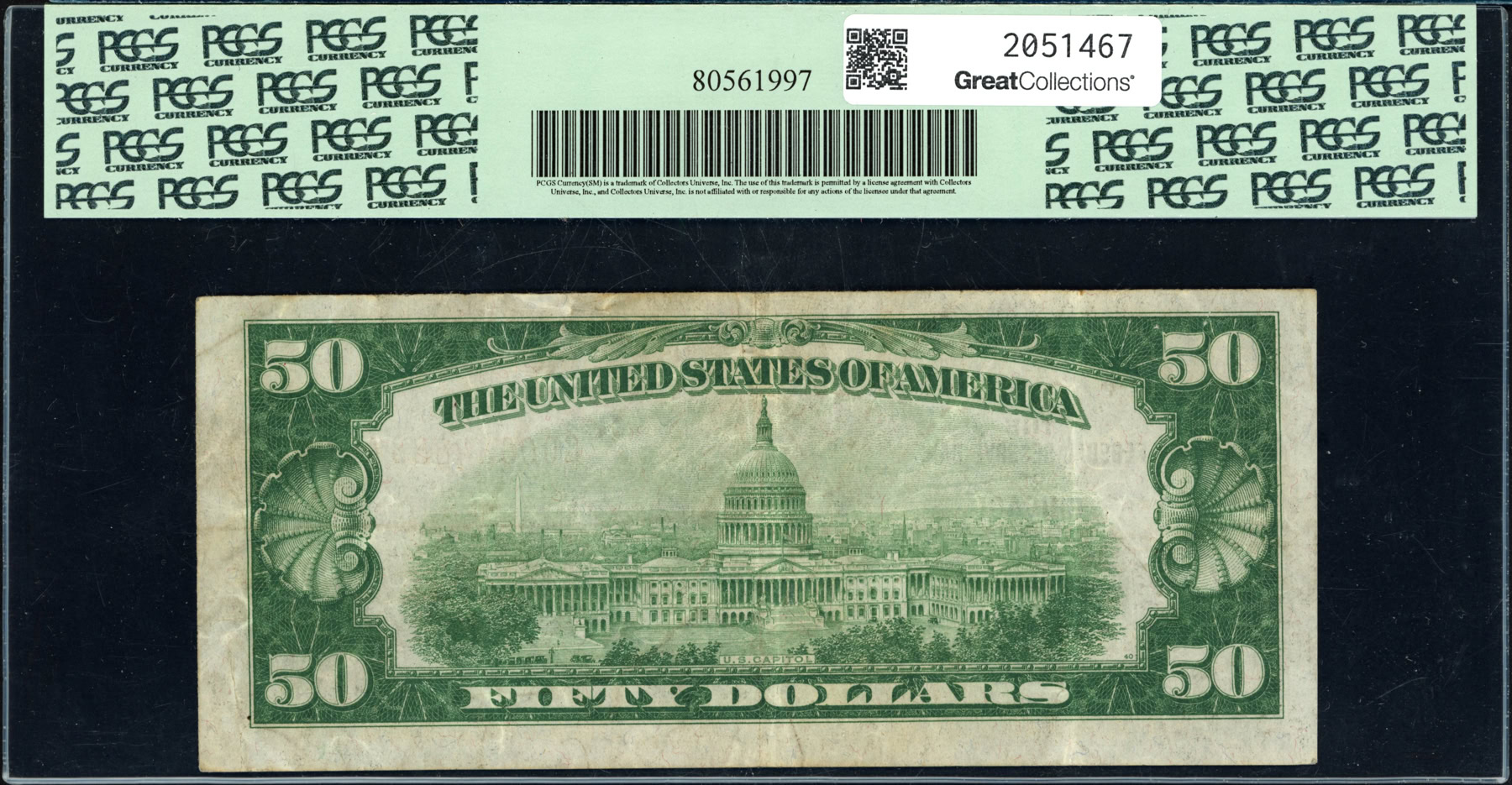 Fr. 1880-G (GA Block) 1929 $50 Chicago Federal Reserve Bank Note Jones ...