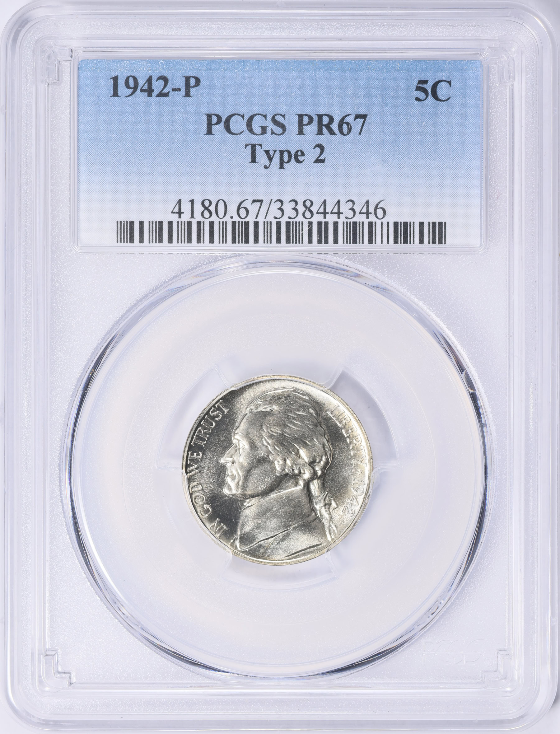 1942-P Jefferson Nickel Type 2 PCGS Proof-67 (Item 2051626 ...