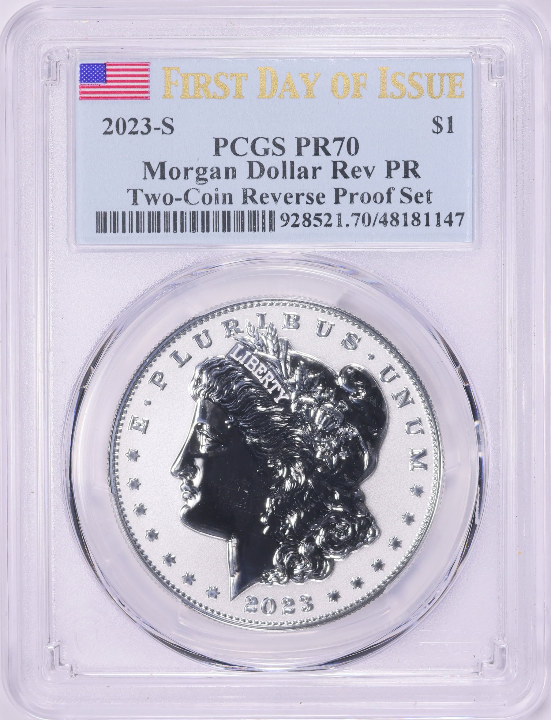 2023-S Morgan Silver Dollar Reverse Proof First Day of Issue (From the ...