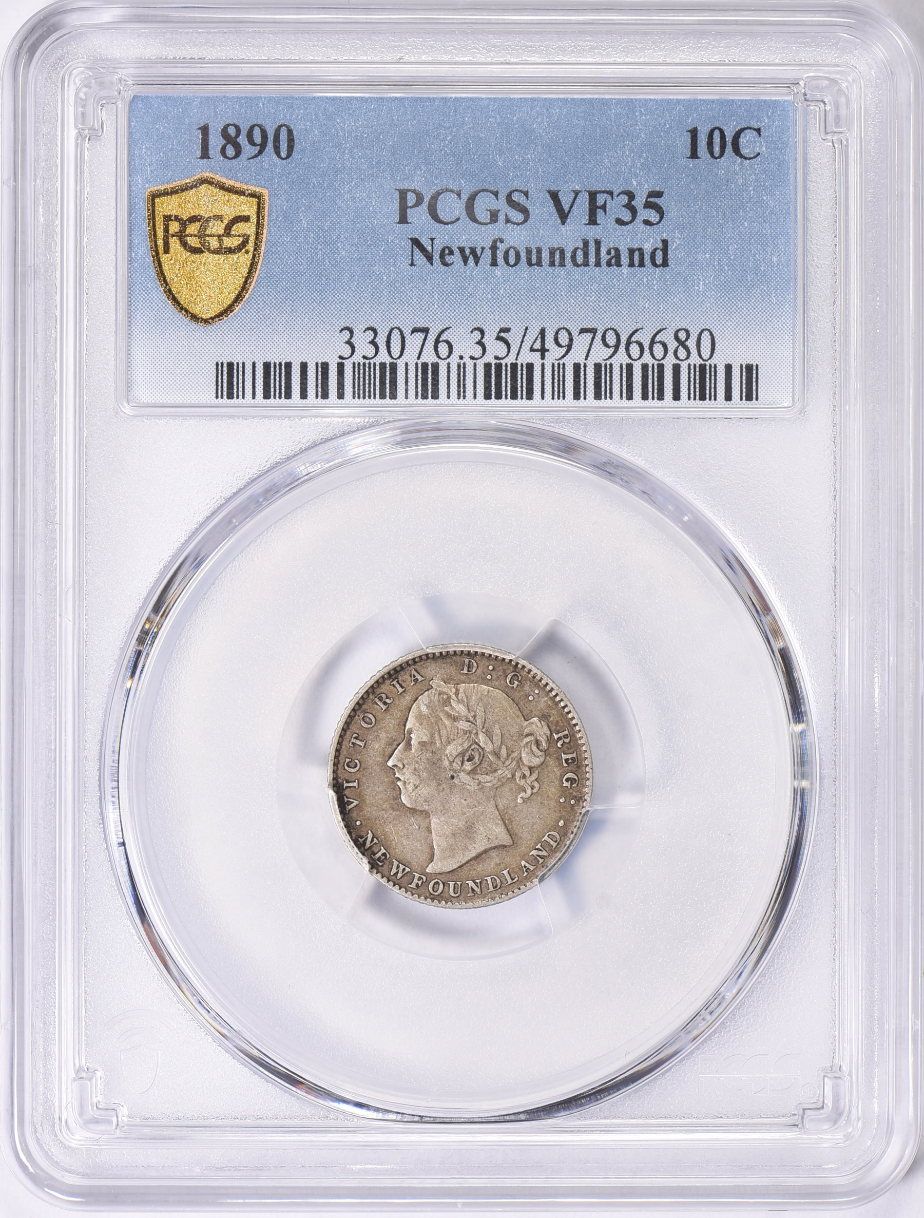 Canada - Newfoundland 1890 10 Cents KM-3 PCGS VF-35 (Item 2053376 ...