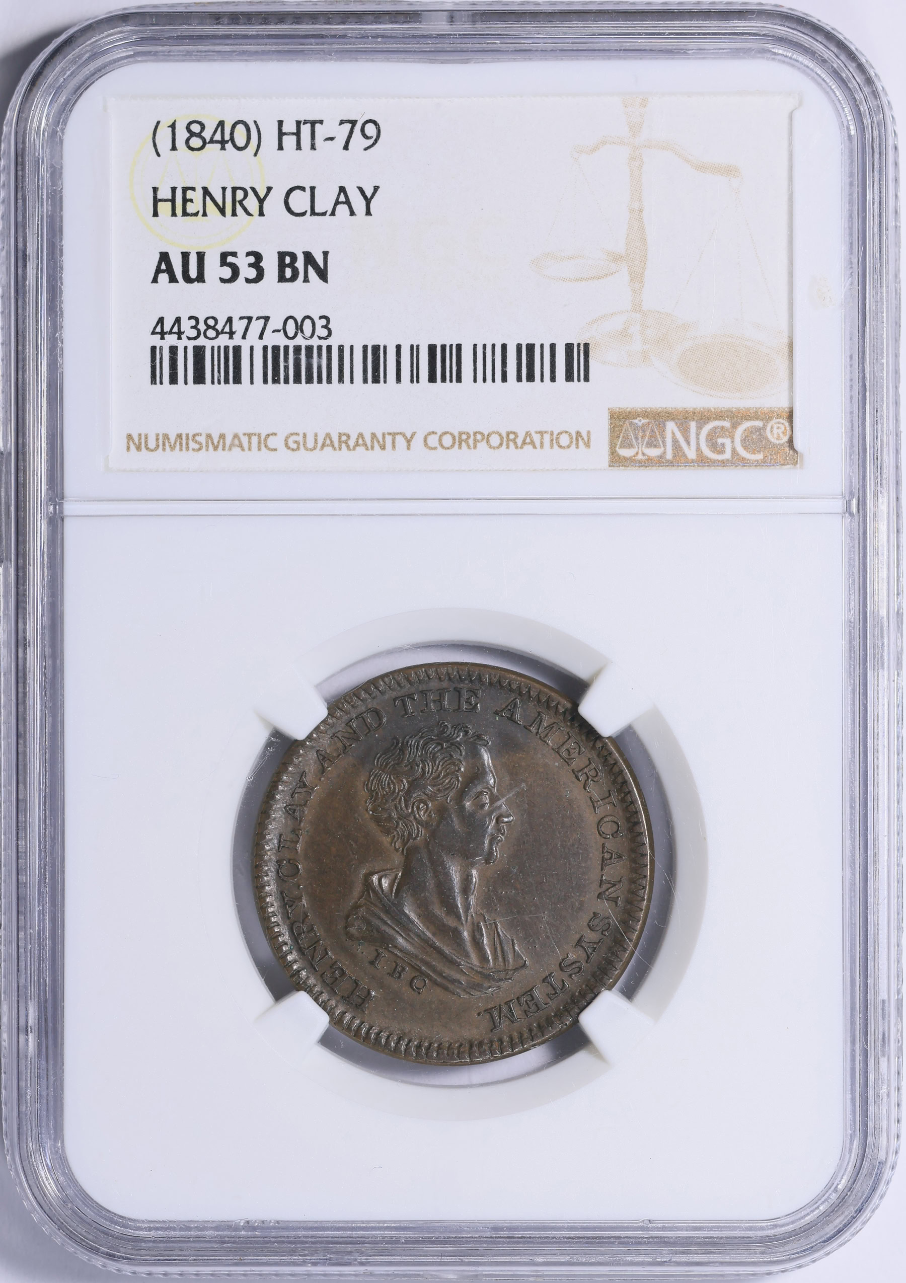 ND (1840) Hard Times Tokens Henry Clay HT-79 NGC AU-53 BN (Item 2053401 ...