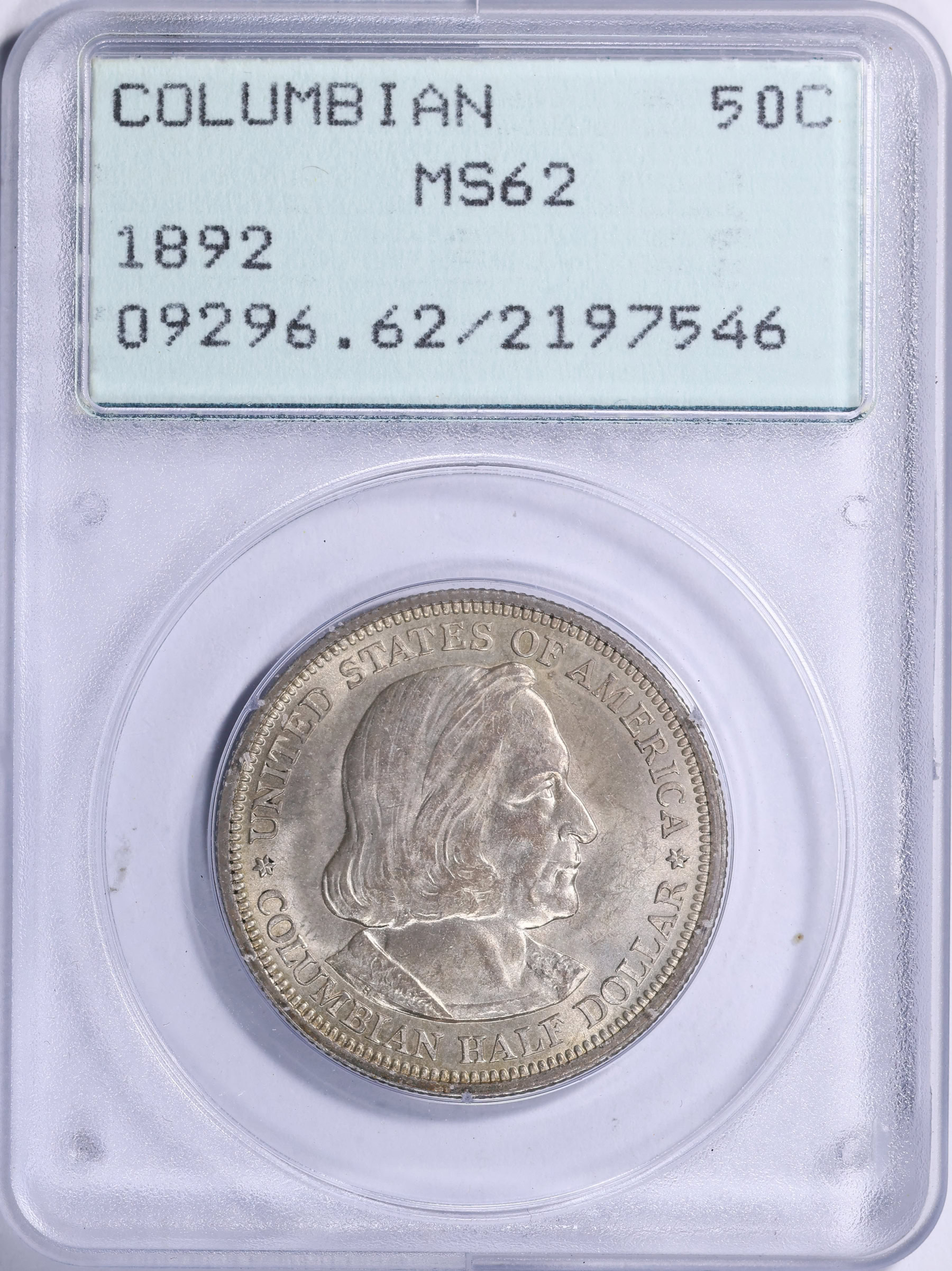 1892 World Columbian Exposition Half Dollar PCGS MS-62 OGH (1st Gen ...