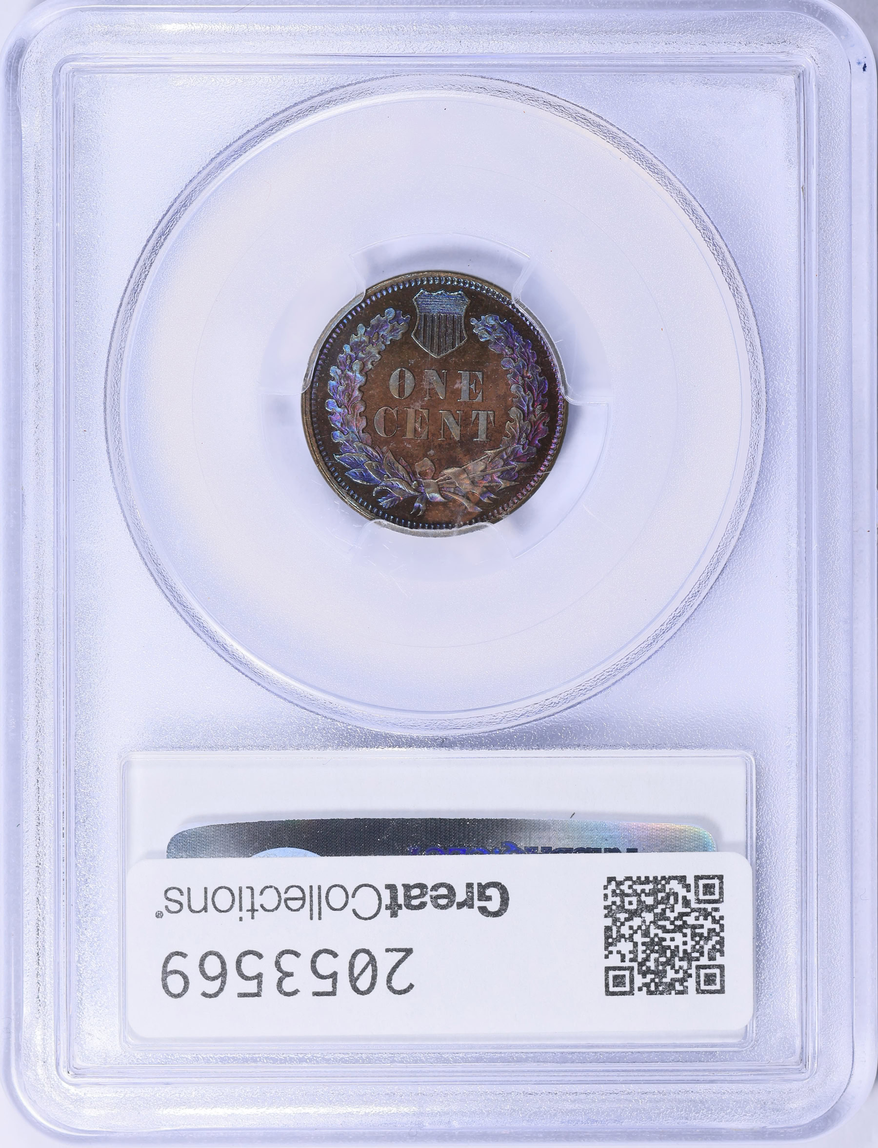 1880 Indian Cent PCGS Proof-65 BN (Toned) (Larry Shepherd Collection ...