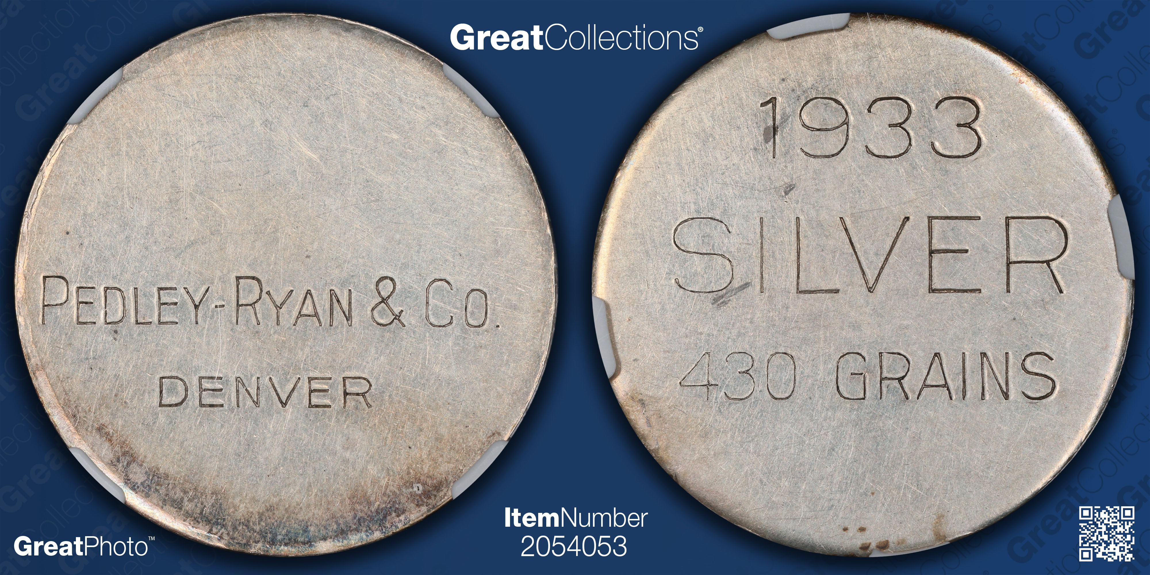 1933 Pedley-Ryan Dollar So-Called Dollar HK-825 NGC MS-61 (Item 2054053 ...