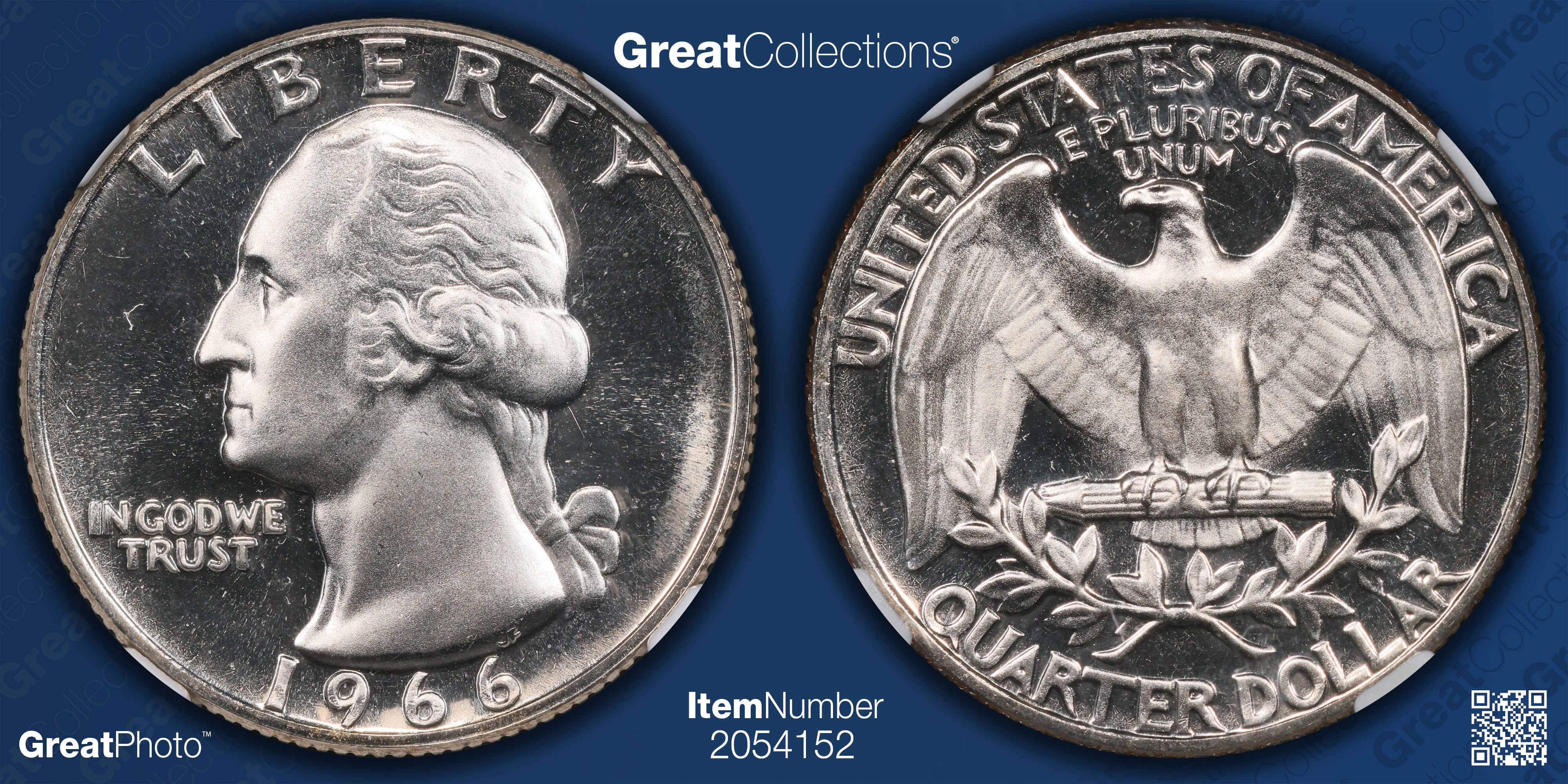 1966 Washington Quarter SMS NGC MS-68 UC (Item 2054152 ...