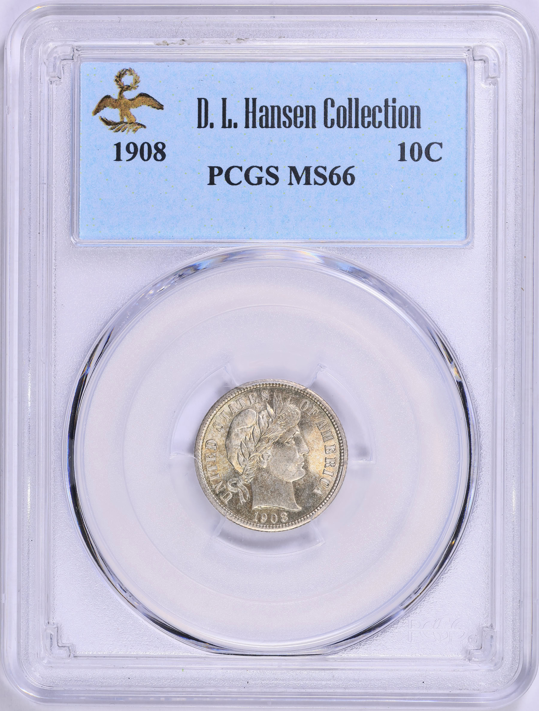 1908 Barber Dime PCGS MS-66 (D.L. Hansen Collection) (Item 2054177 ...