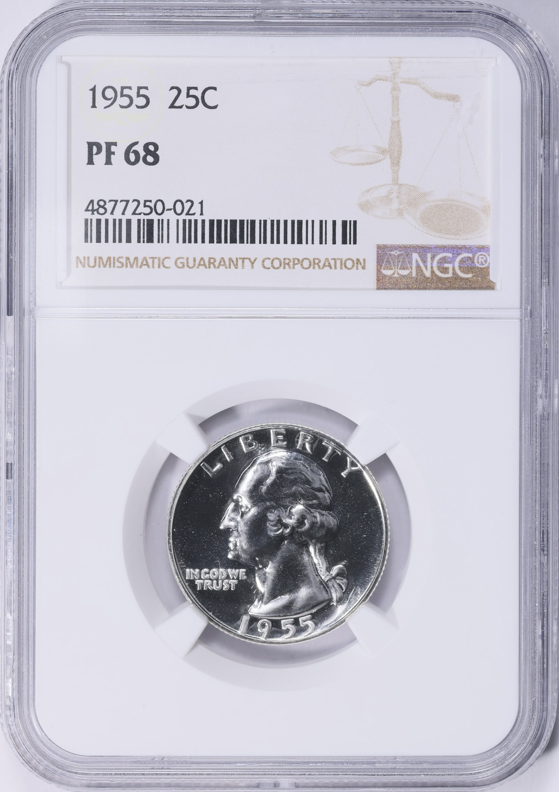1955 Washington Quarter NGC Proof-68 (Item 2054227) | GreatCollections ...