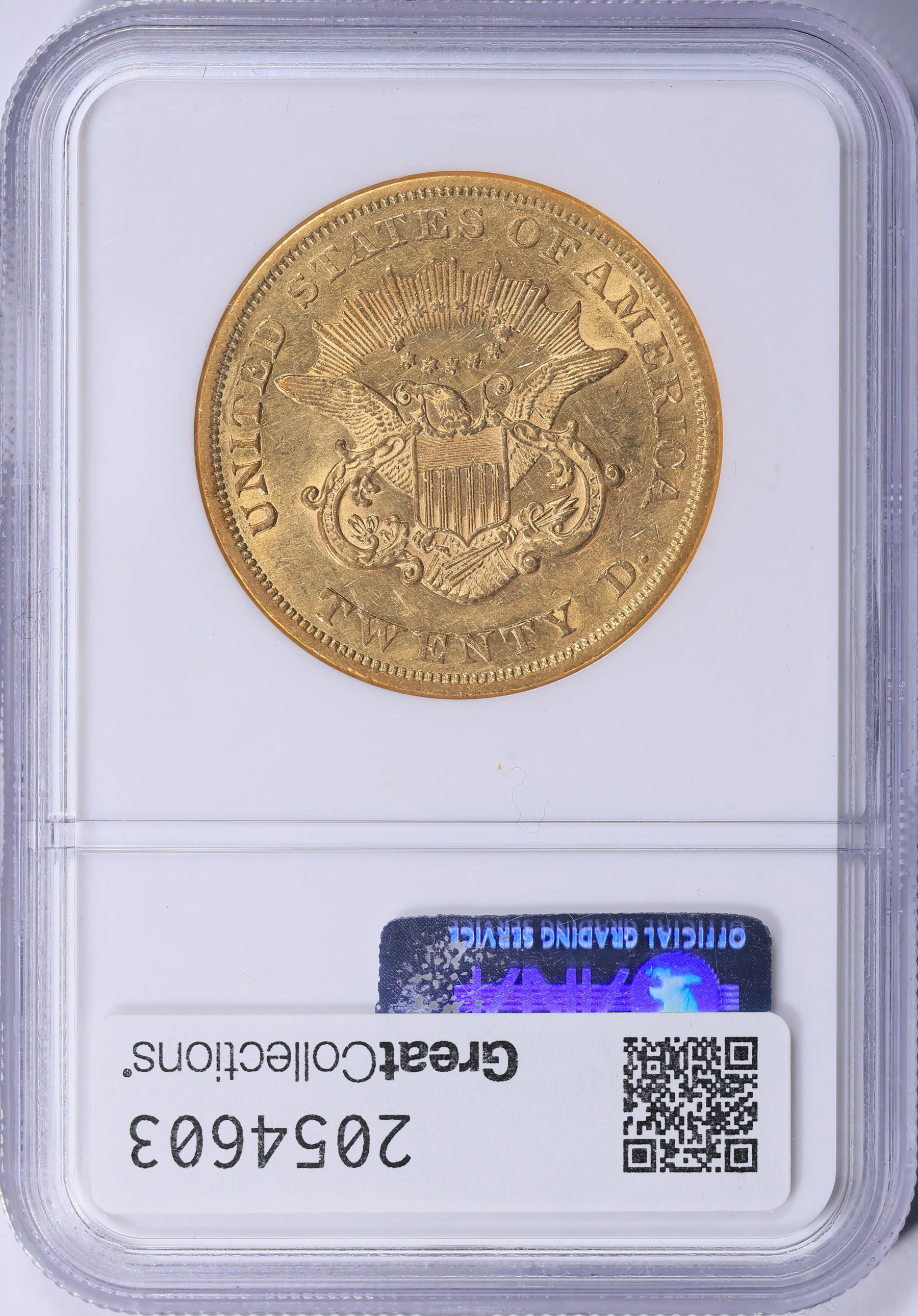 1865 Liberty Gold Double Eagle NGC AU-50 (Item 2054603 ...
