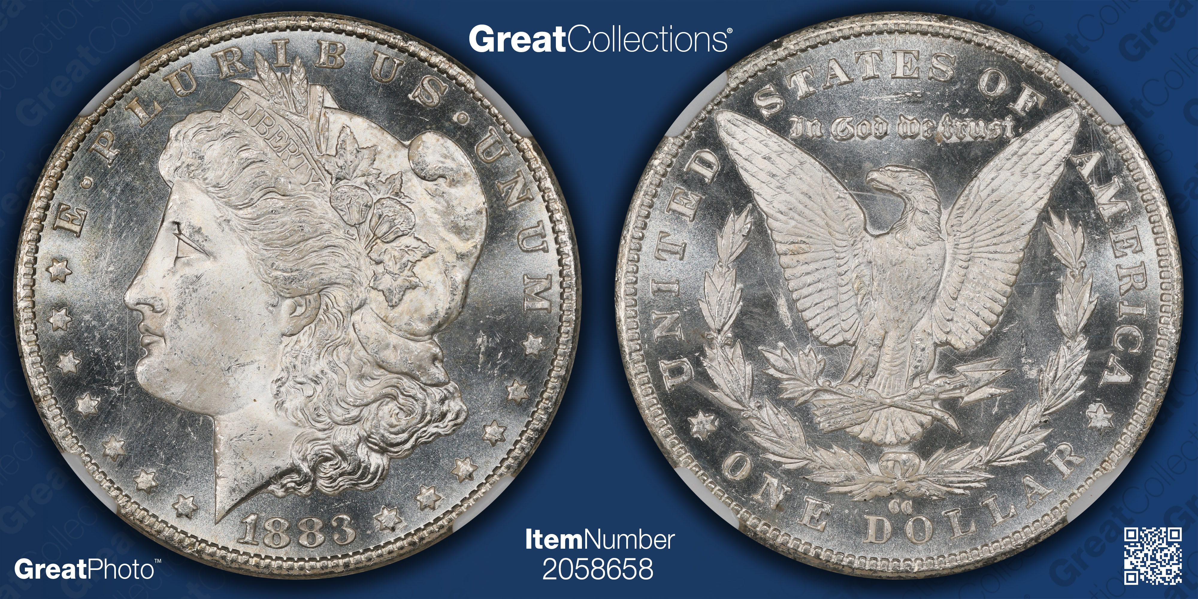1883-CC Morgan Silver Dollar NGC MS-64 PL (Item 2058658 ...